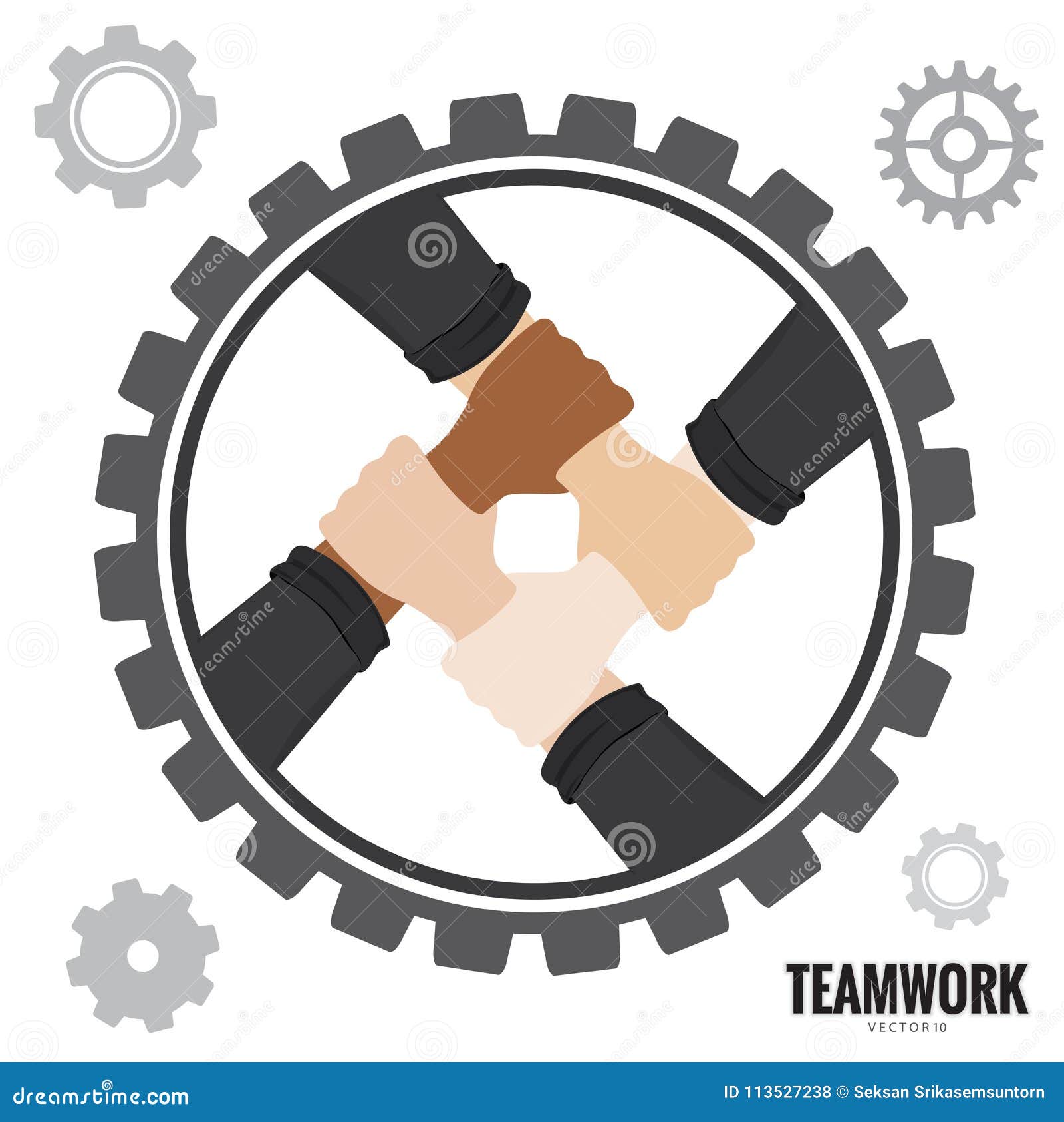 Hand Teamwork Illustration Vector 10 Stock Vector - Illustration of ...