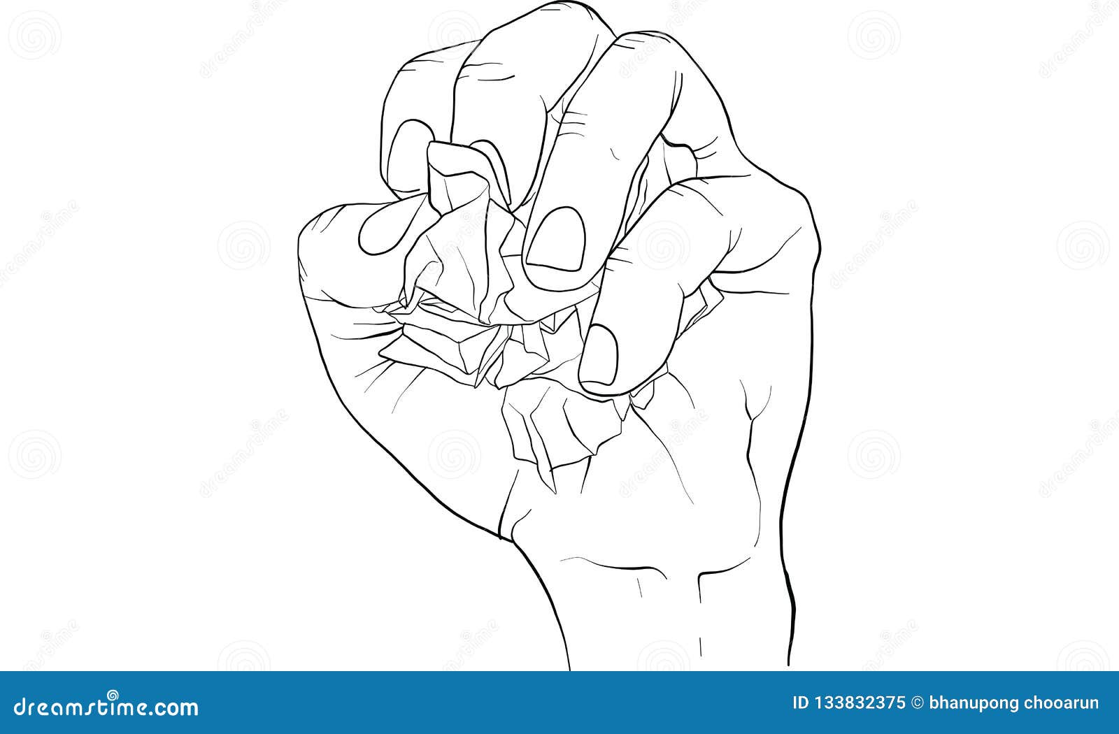 Hand Tearing and Crooking Paper, Vector Stock Vector - Illustration of ...