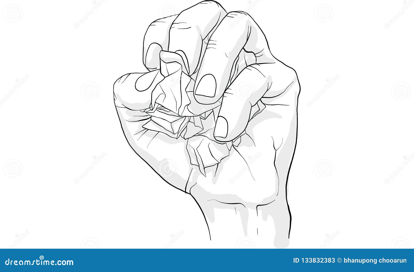 Hand Tearing Paper Documents Into Two Cartoon Vector | CartoonDealer ...