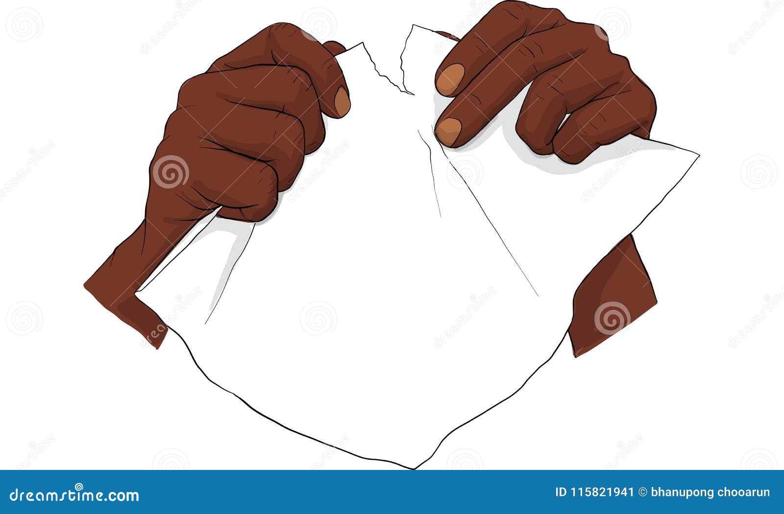 Hand Tearing Paper Document, Fail, Mistake, Trow Paper To Gabage Stock ...