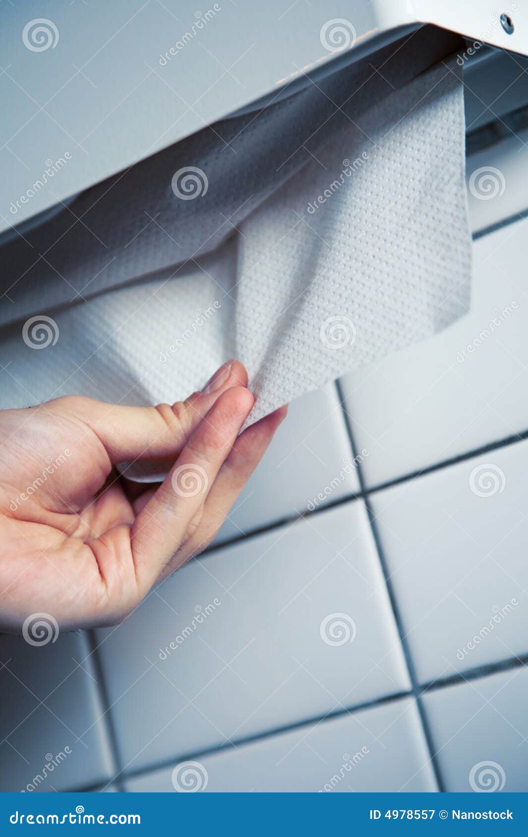 Hand Tearing a Paper Tissue Stock Image - Image of moisturizer ...