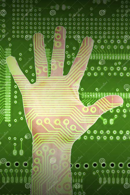 Hand of Technology stock photo. Image of hands, human - 4670102