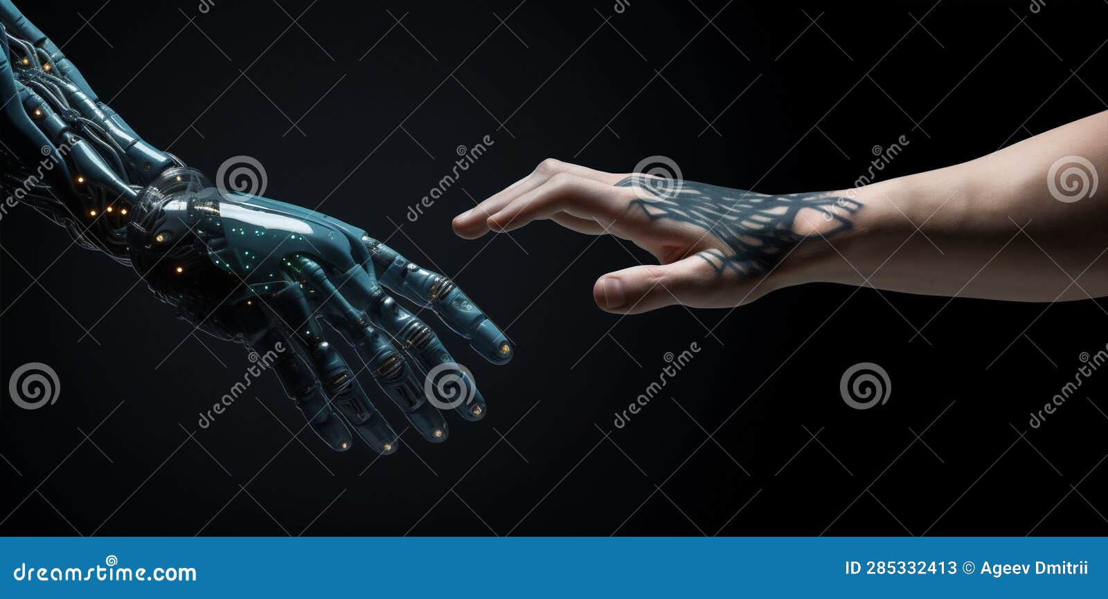 Hand technology stock illustration. Illustration of futuristic - 285332413