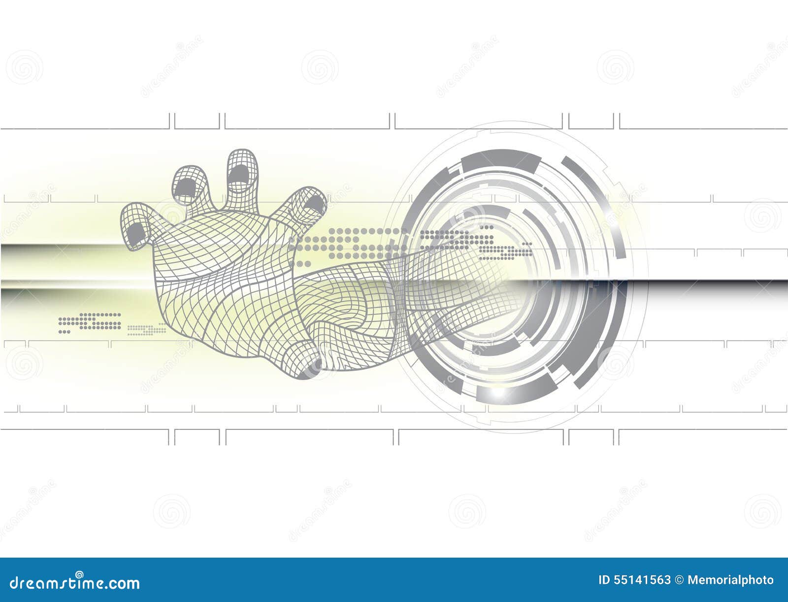 Hand and Technology Background Stock Vector - Illustration of ...