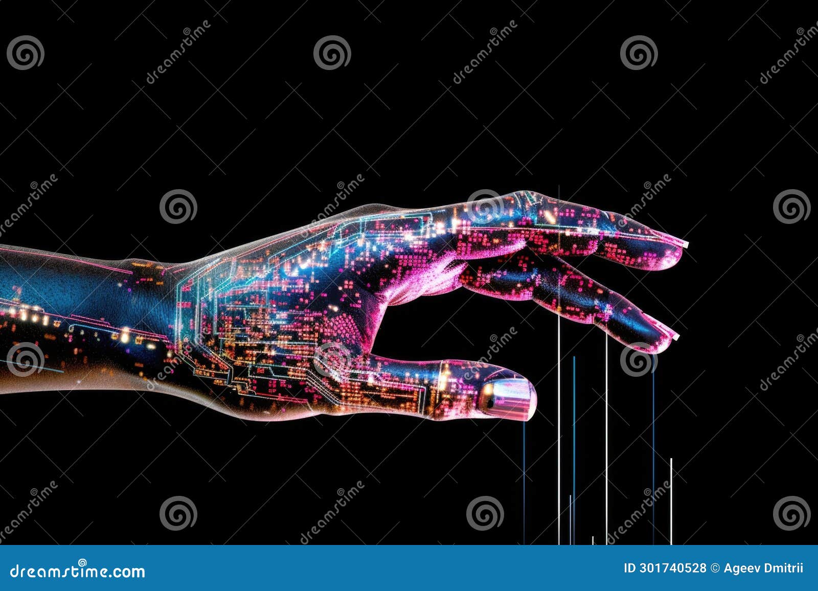 Hand Technology Digital Network Science Futuristic Future Computer ...