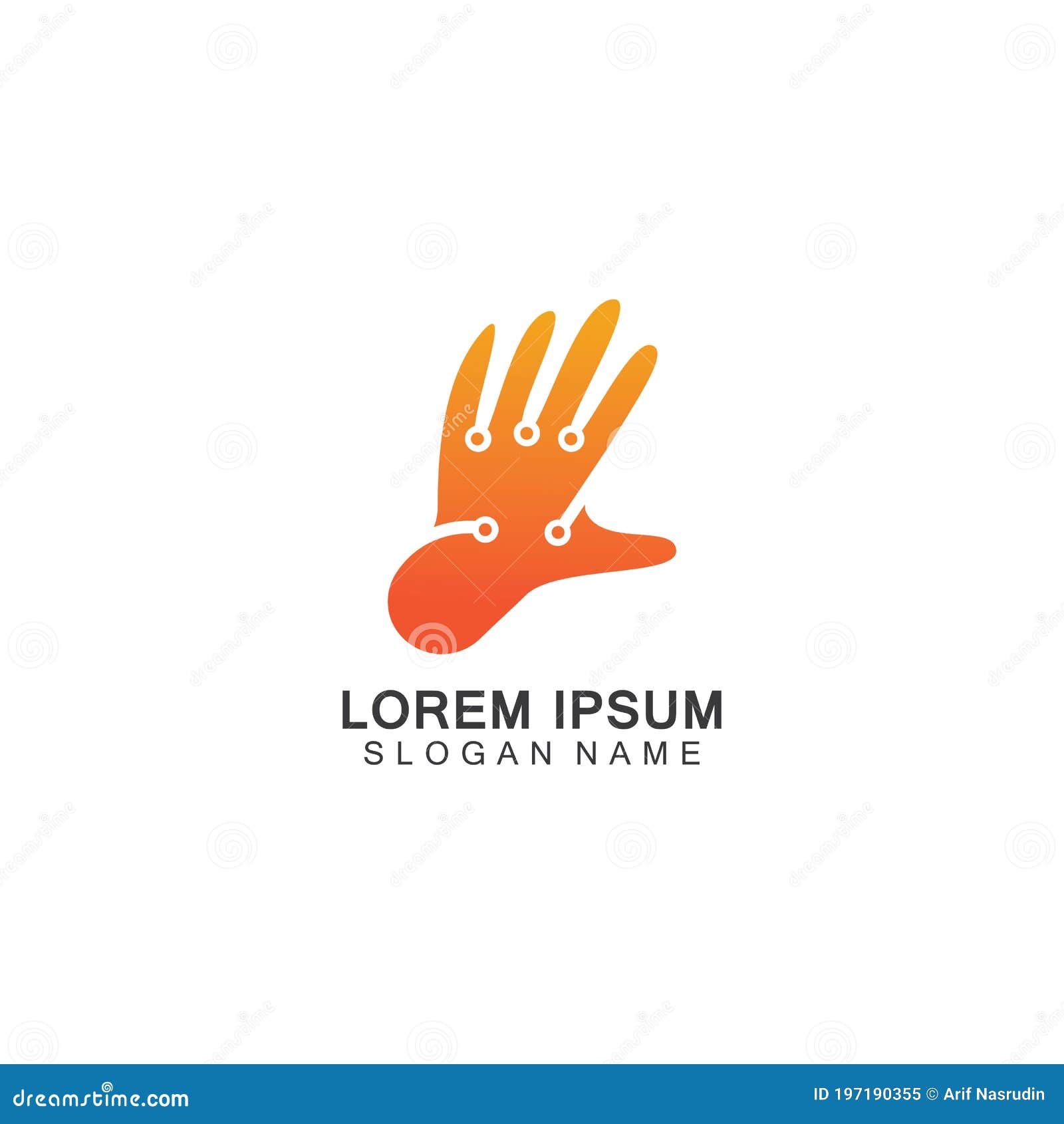 Hand with Technology Logo Inspiration Creative Design Template Stock ...