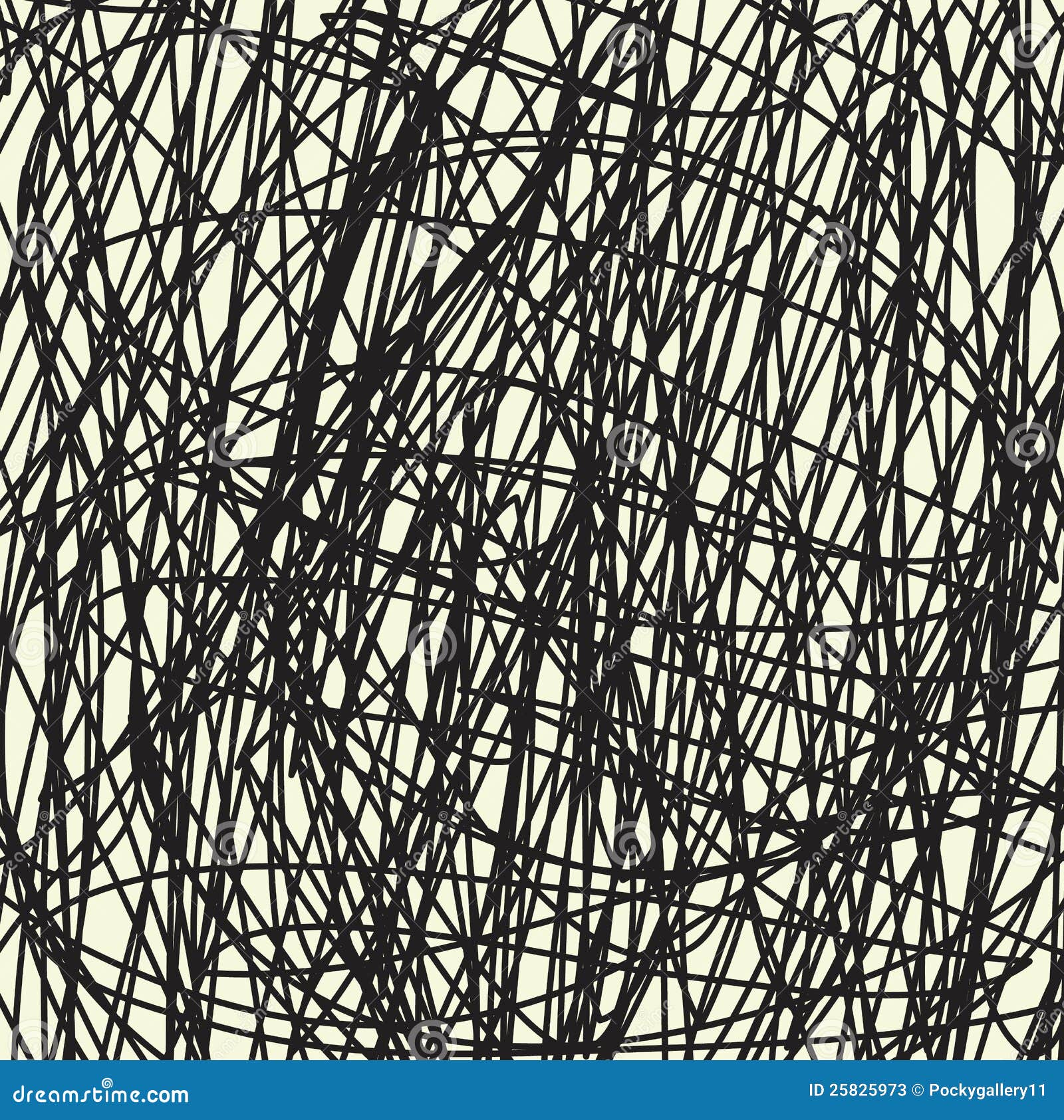 Hand Tecknad Linje Bakgrund Vektor Illustrationer - Illustration av ...