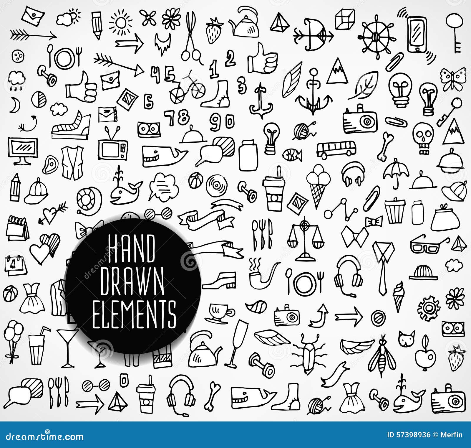 Hand Tecknad Vektorillustration Vektor Illustrationer - Illustration av ...