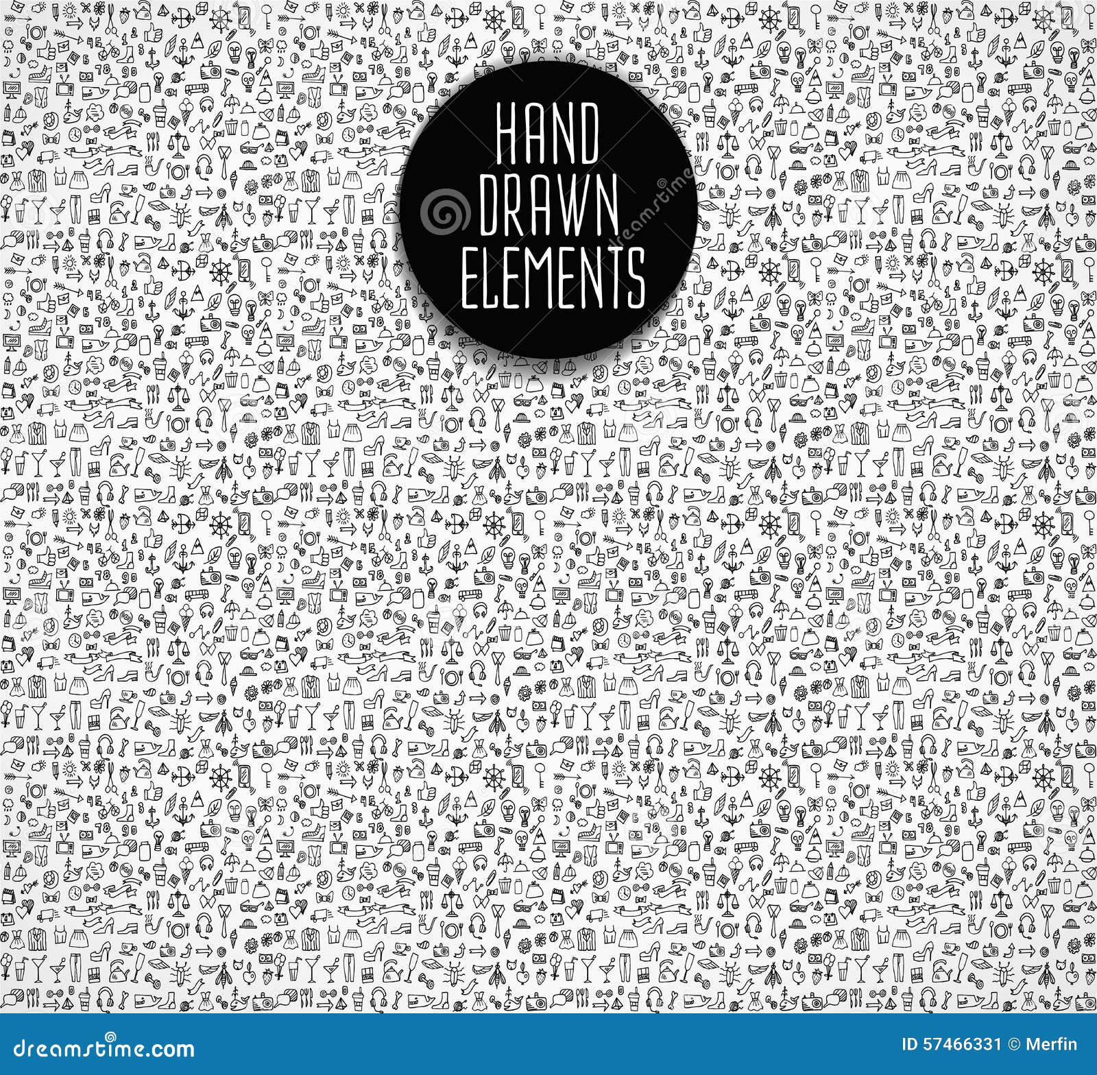 Hand Tecknad Vektorillustration Vektor Illustrationer - Illustration av ...