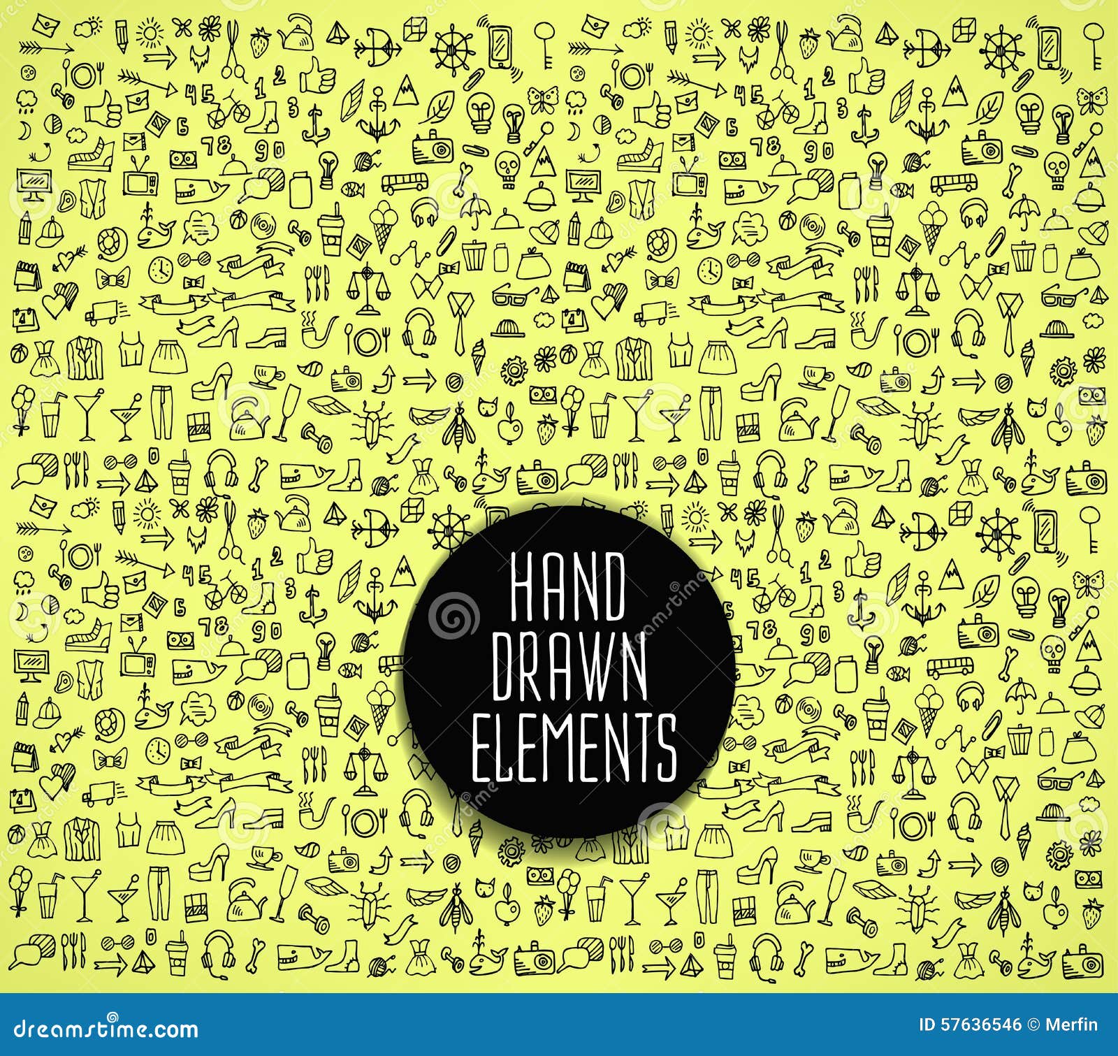 Hand Tecknad Vektorillustration Vektor Illustrationer - Illustration av ...