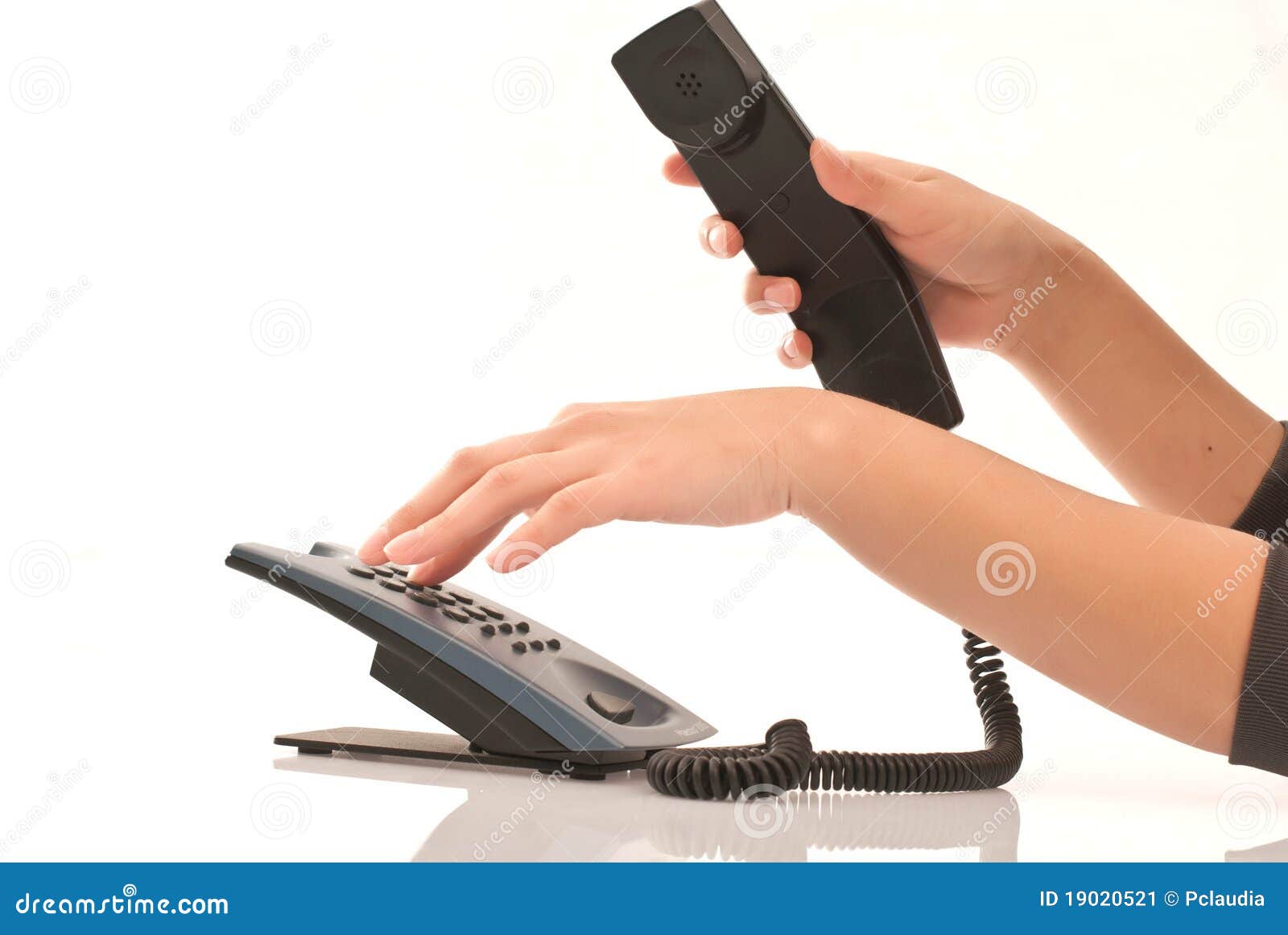 Hand am Telefon stockbild. Bild von bediener, weltweit - 19020521
