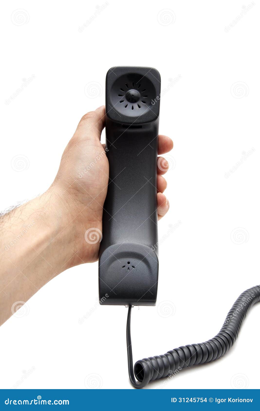 Hand with a Telephone Receiver Stock Photo - Image of backgrounds ...