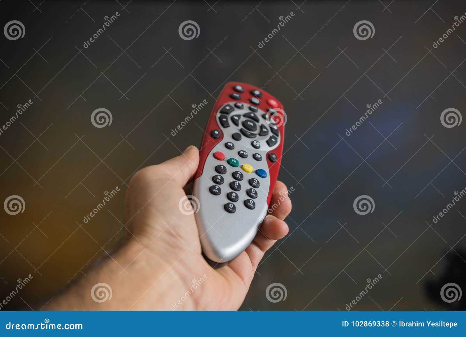 Hand the Television Remote Control. Stock Photo - Image of holding ...