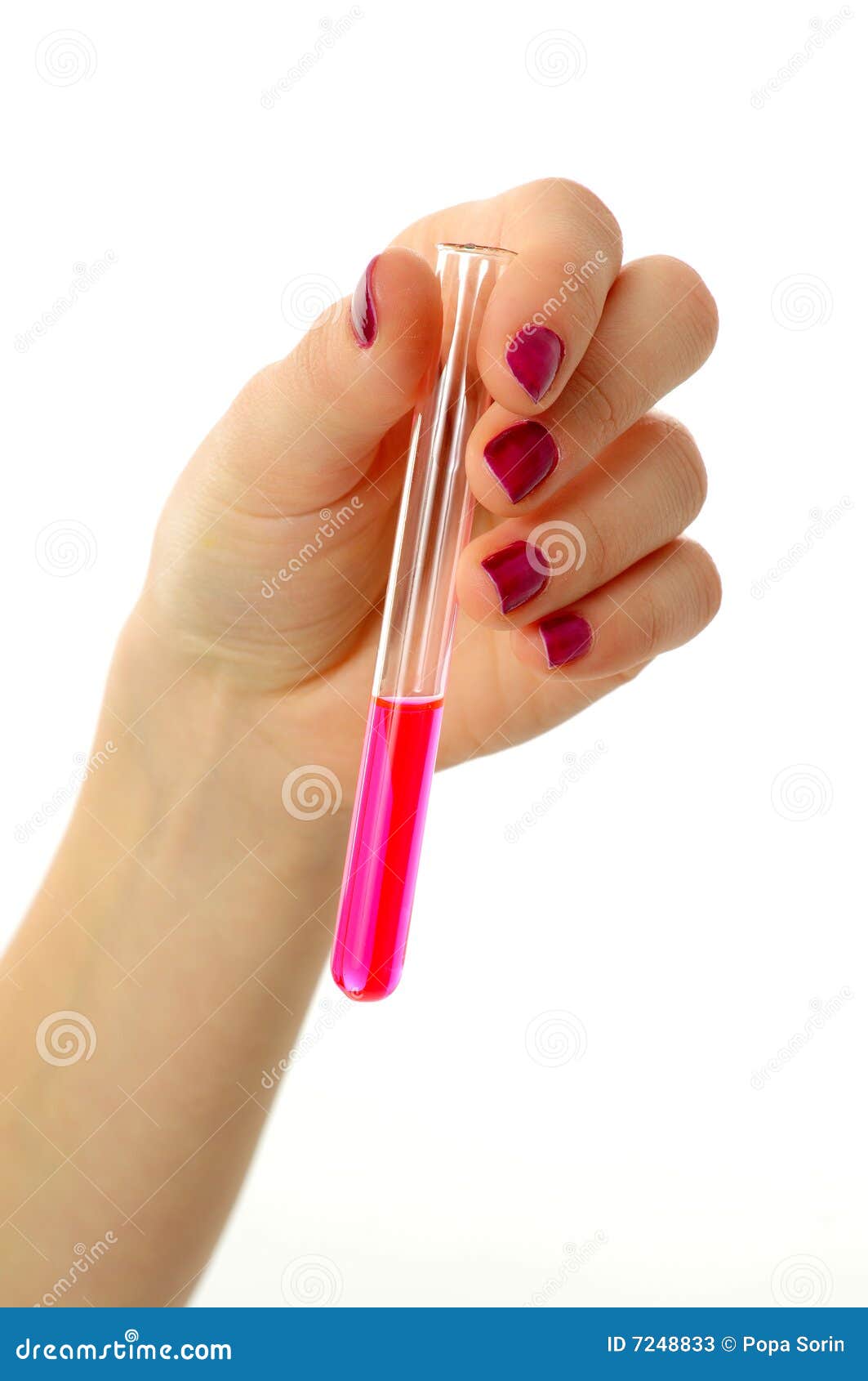 Hand with test tube stock image. Image of service, intern - 7248833