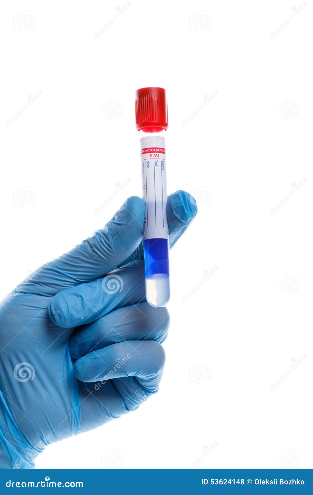 Hand with a test tube stock photo. Image of hygienical - 53624148