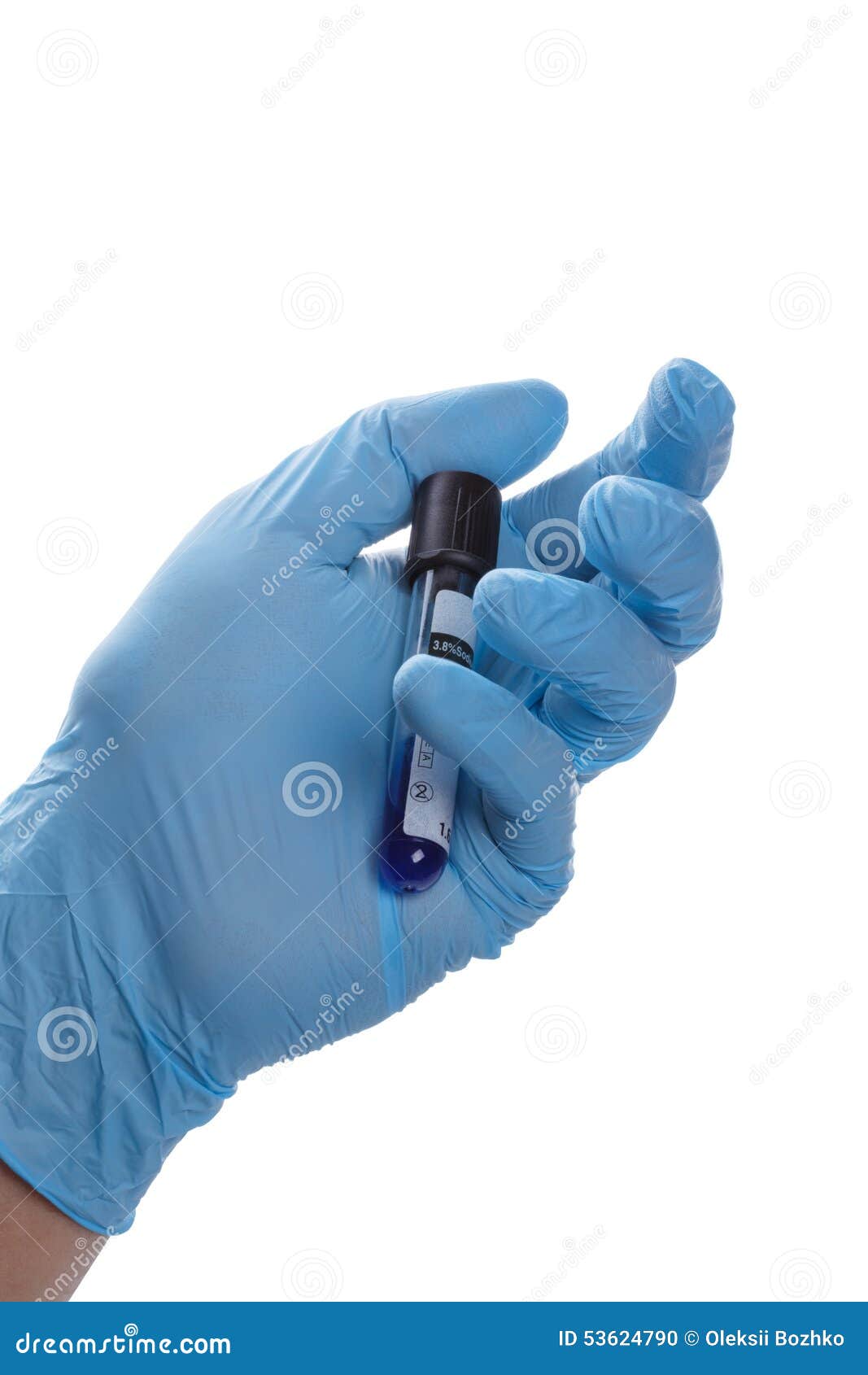 Hand with a test tube stock photo. Image of sanitarian - 53624790