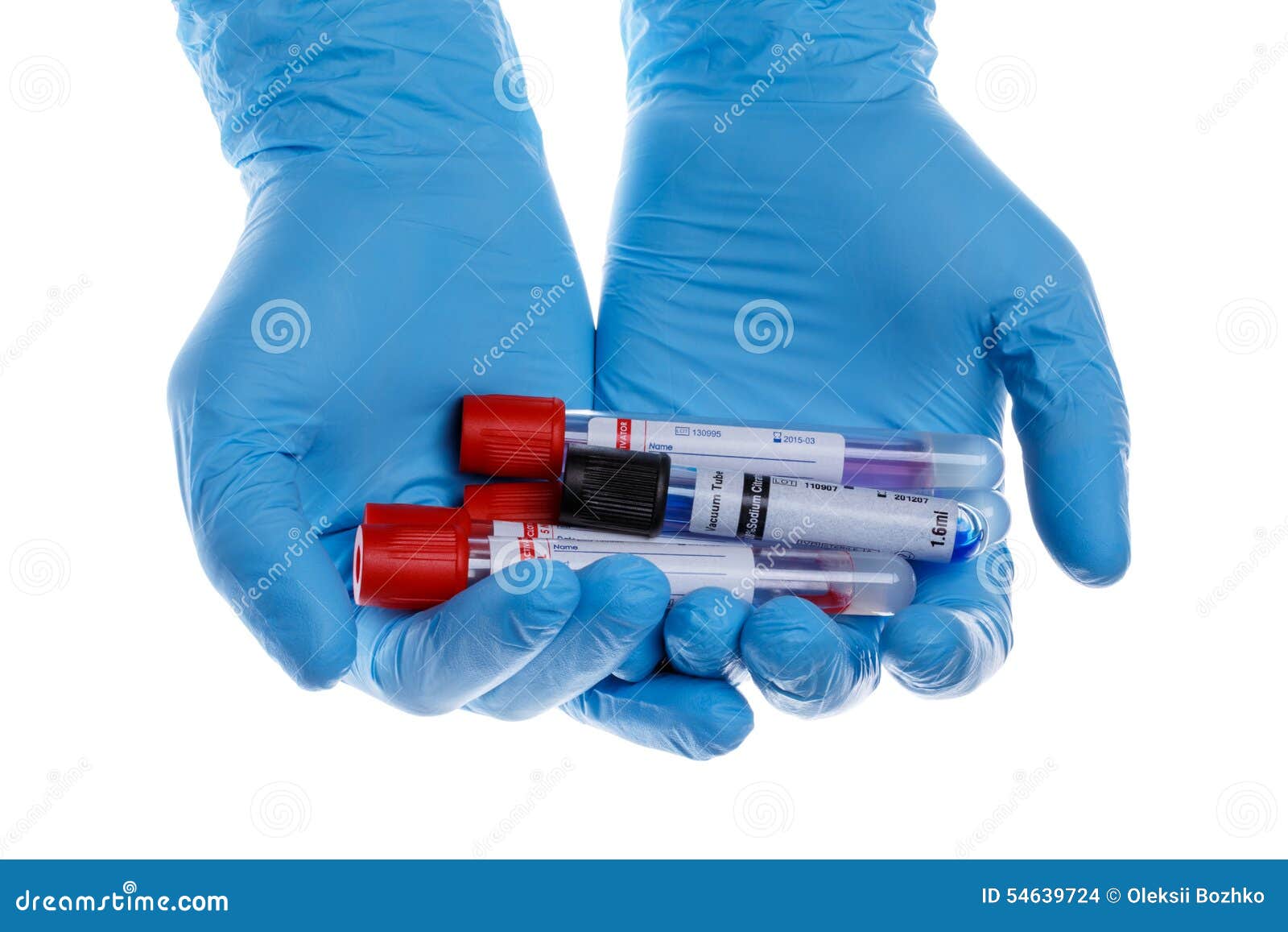 Hand with a test tube stock photo. Image of isolated - 54639724