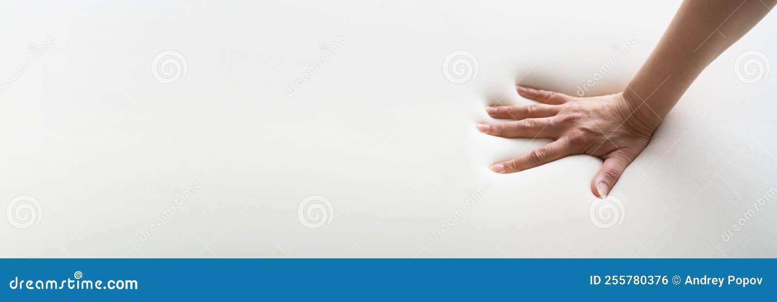 Hand Testing Orthopedic Memory Foam Core Stock Photo - Image of bedroom ...