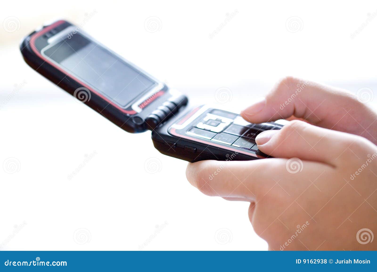 Hand Texting on Mobile Phone Stock Photo - Image of mail, button: 9162938