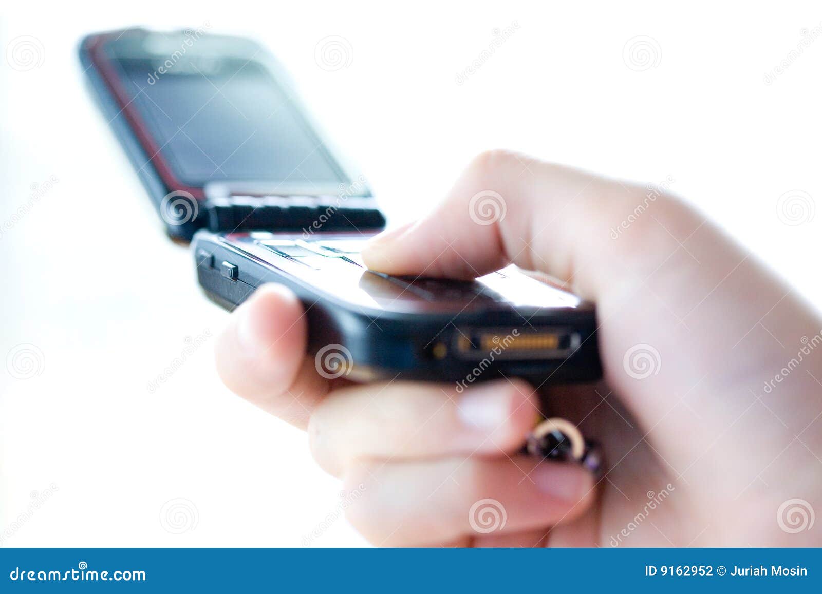 Hand Texting on Mobile Phone Stock Photo - Image of design, display ...