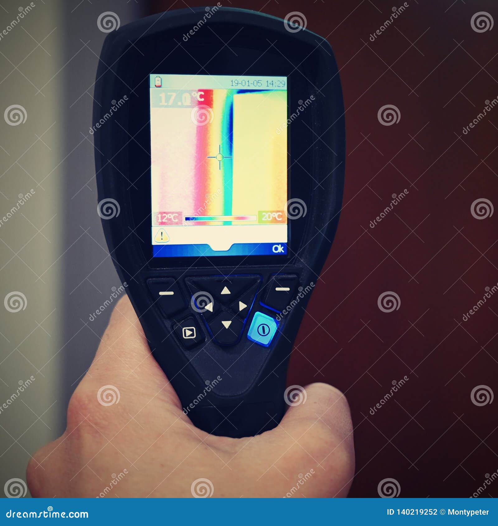 Hand Thermal Imaging Camera To Check Temperature Stock Photo - Image of ...