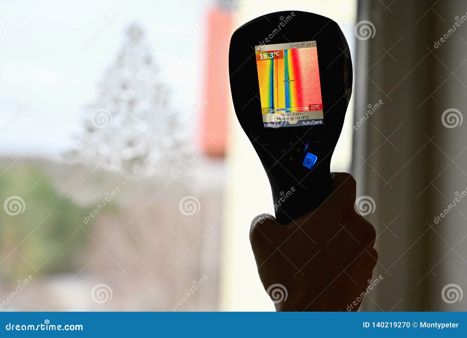 Hand Thermal Imaging Camera To Check Temperature Stock Photo - Image of ...
