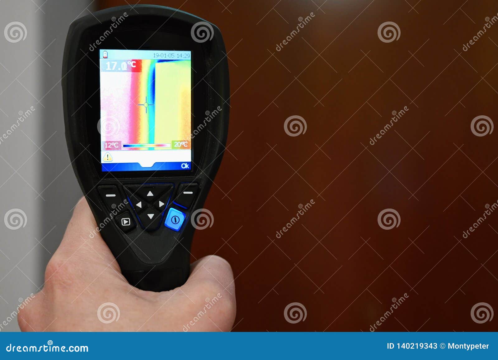 Hand Thermal Imaging Camera To Check Temperature Stock Image - Image of ...