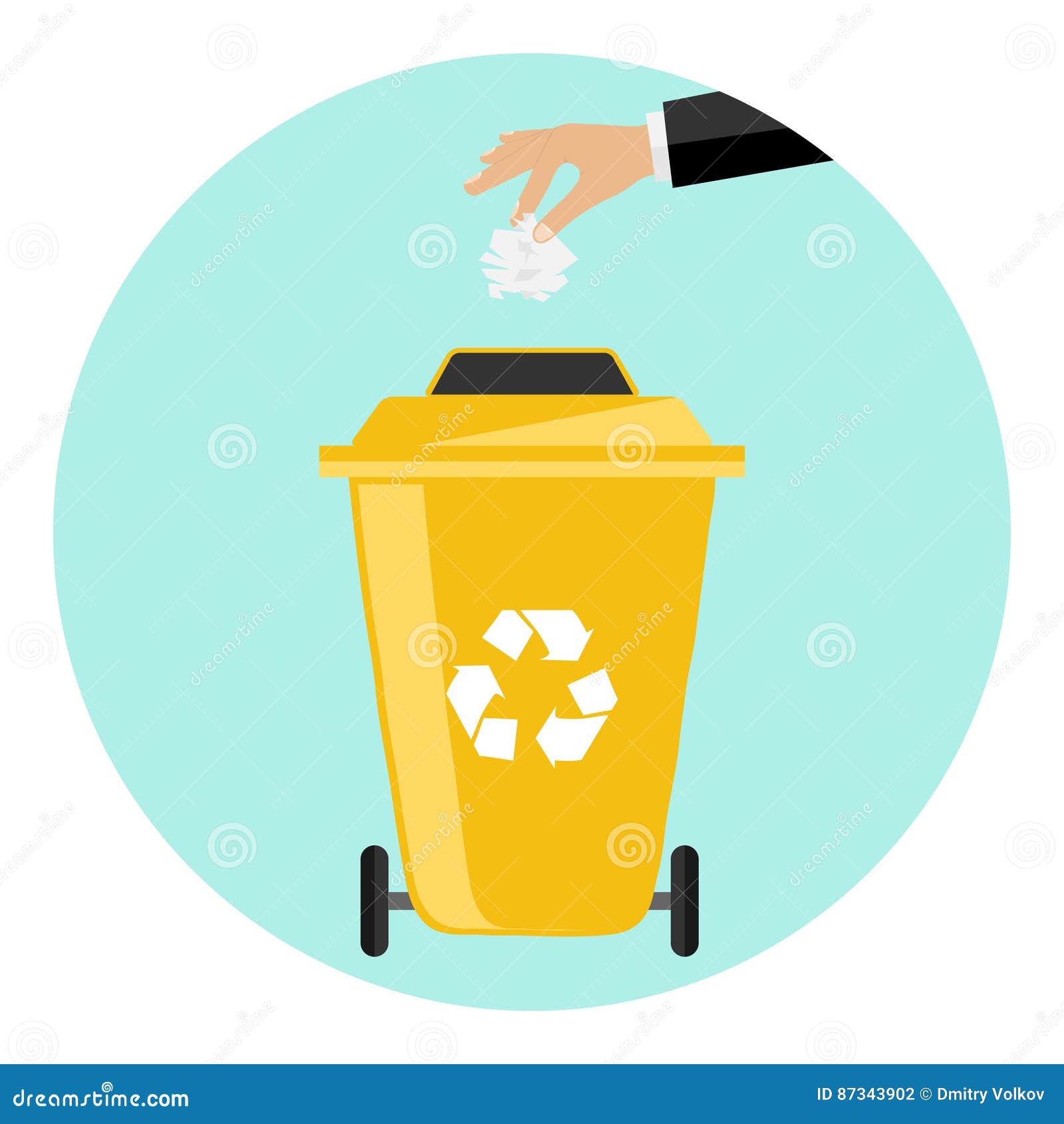 Hand throw garbage stock illustration. Illustration of dustbin - 87343902