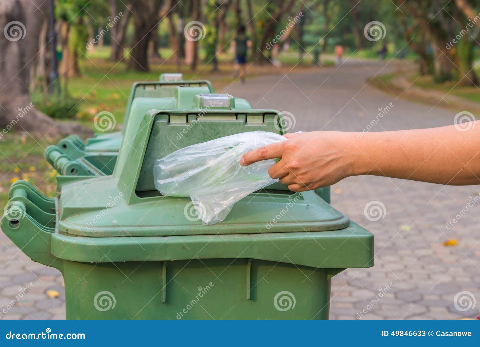 Hand Throwing Bottle in Trash Cans Stock Image - Image of material ...