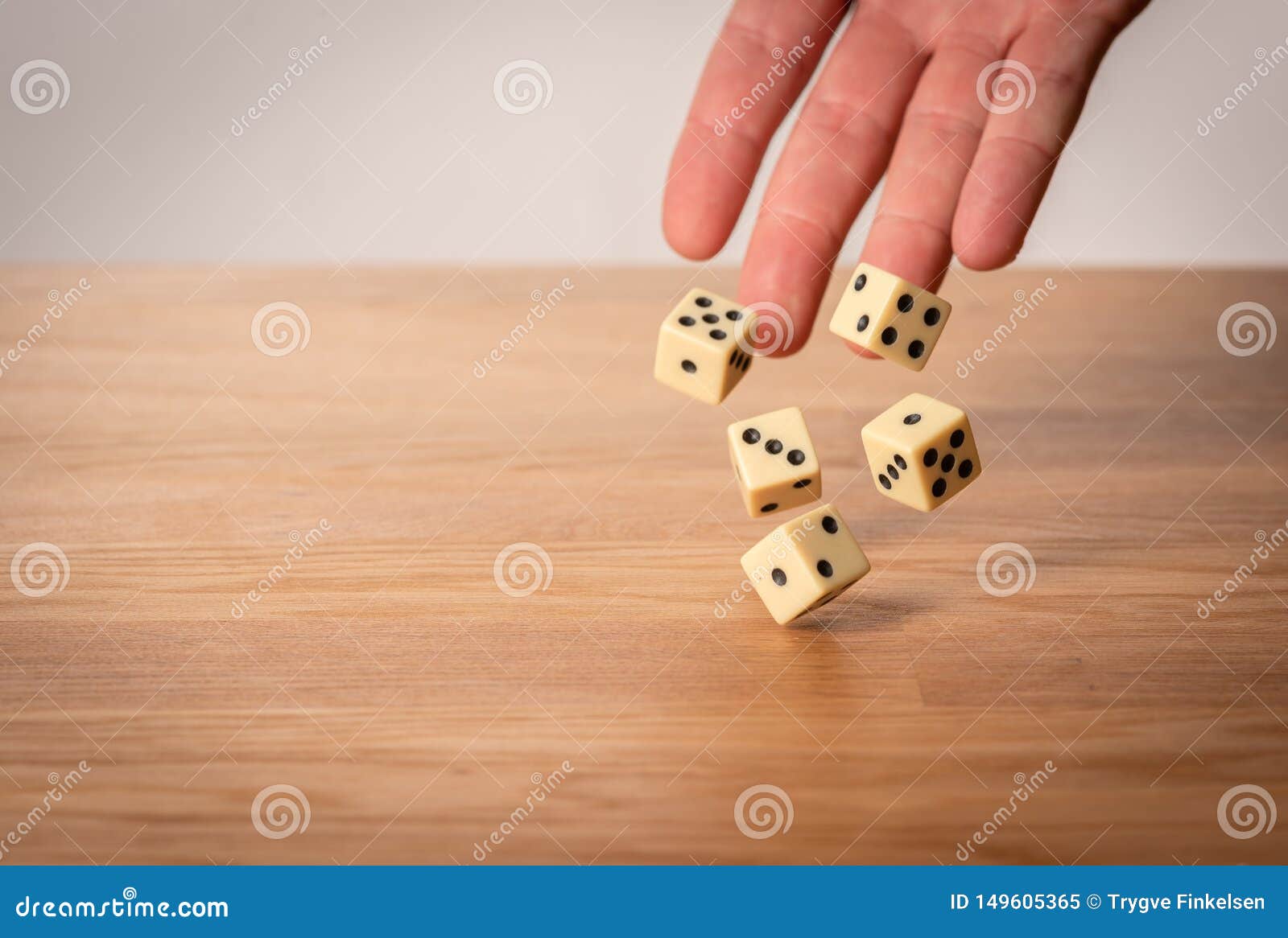 Hand Throwing Dice in Front of a White Background Stock Image - Image ...