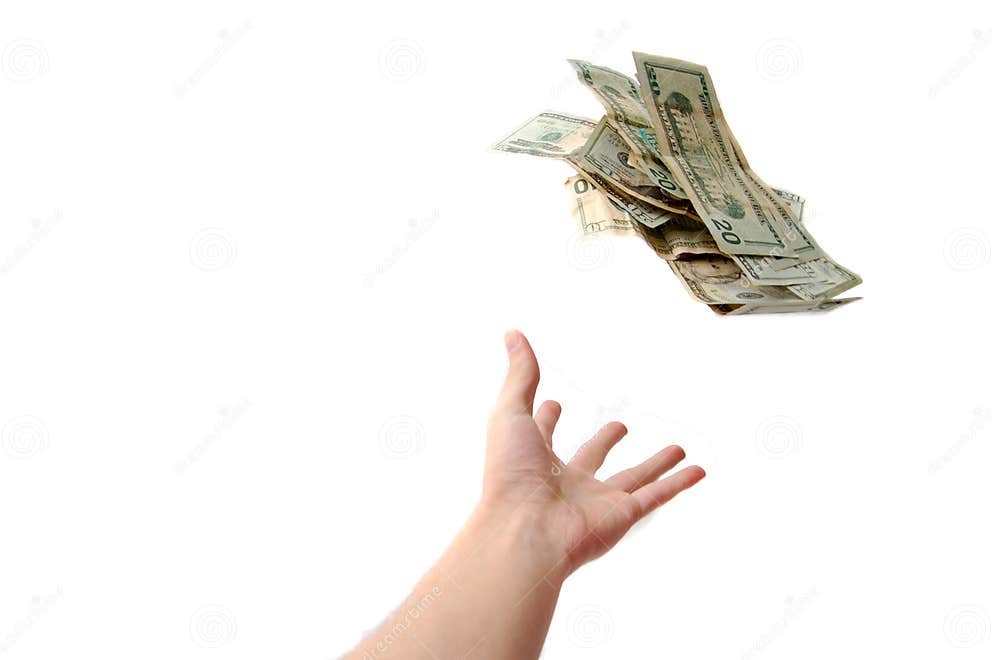 Hand throwing money stock photo. Image of luck, grabbing - 11292678