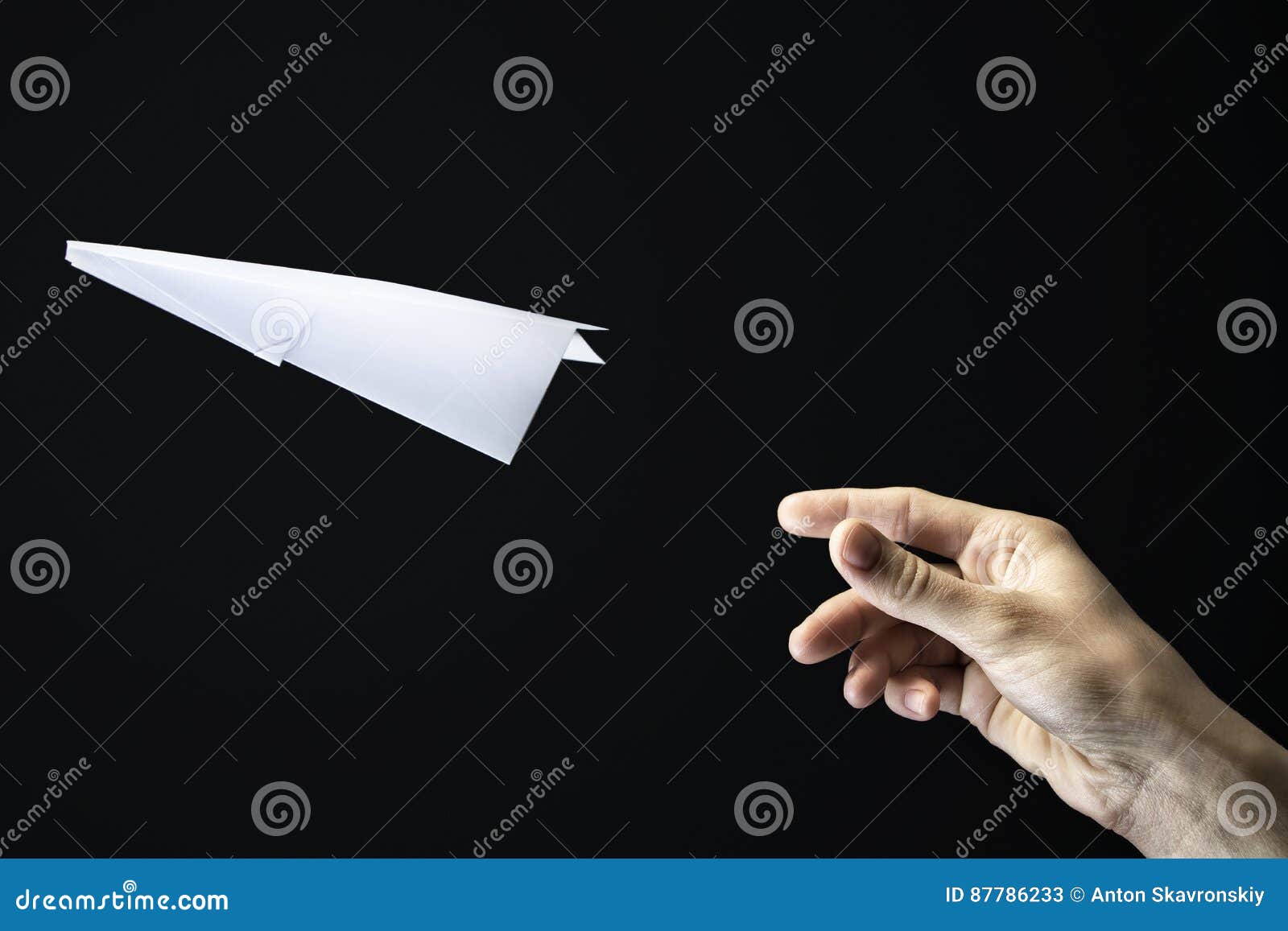Hand is Throwing Paper Plane3 Stock Image - Image of business, aircraft ...
