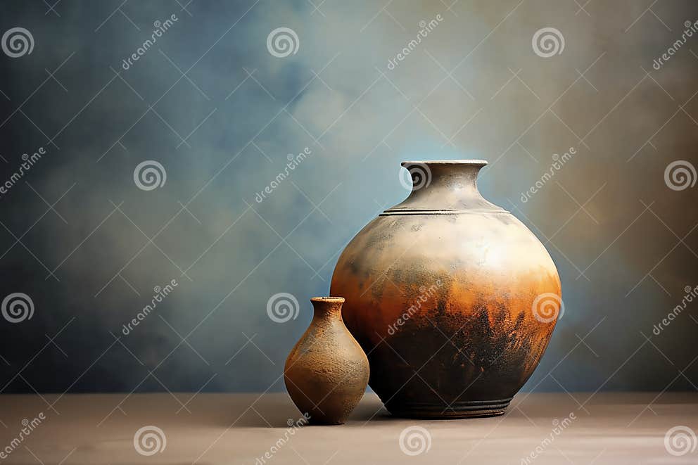 Hand Thrown Pottery Authentic Simple Living Stock Illustration ...