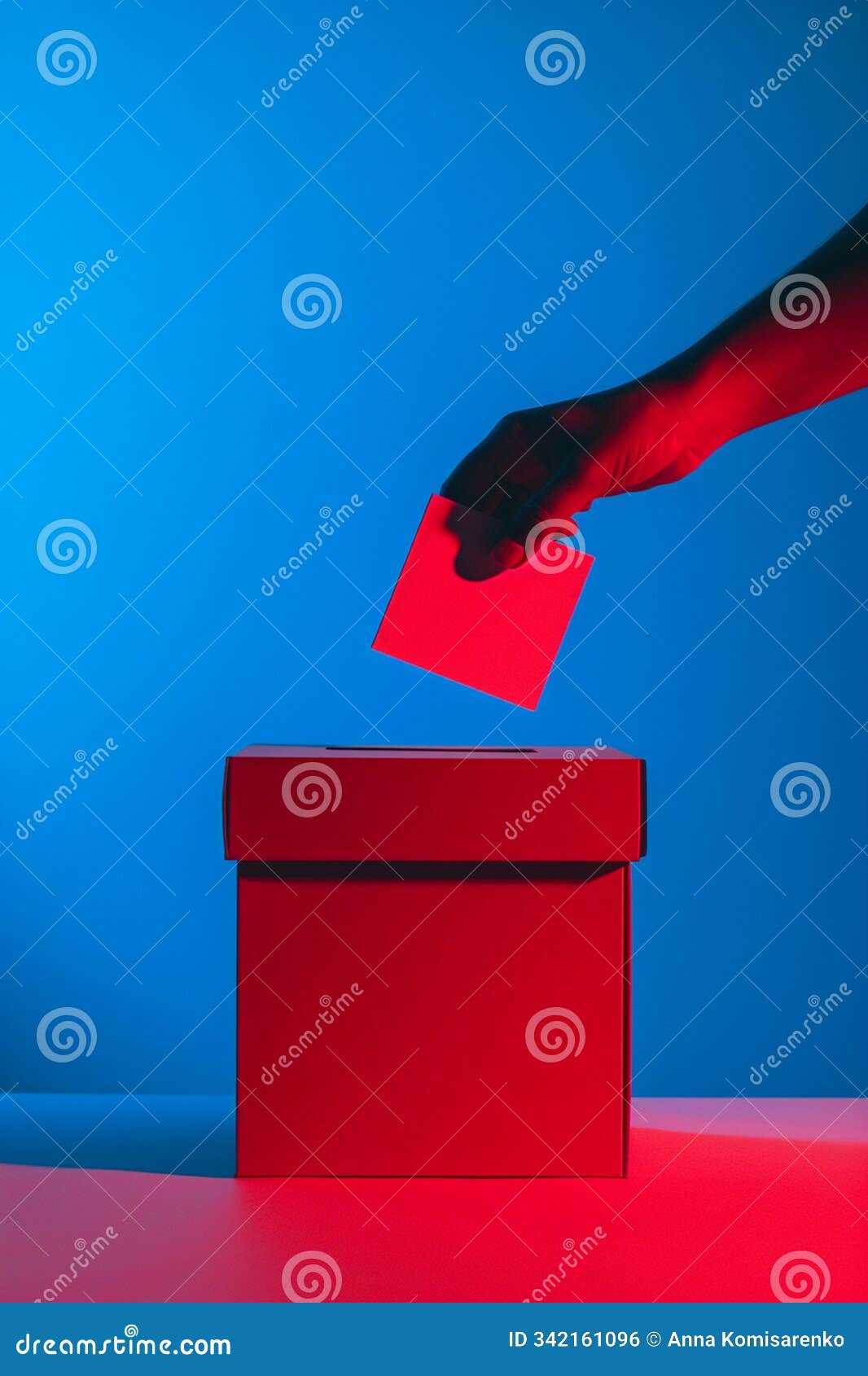 A Hand Throws a Blank Form into the Ballot Box. Anonymous Voting Stock ...