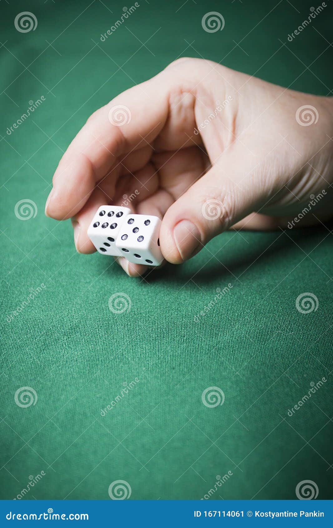 Dice in hand stock image. Image of chance, rolling, overhead - 167114061