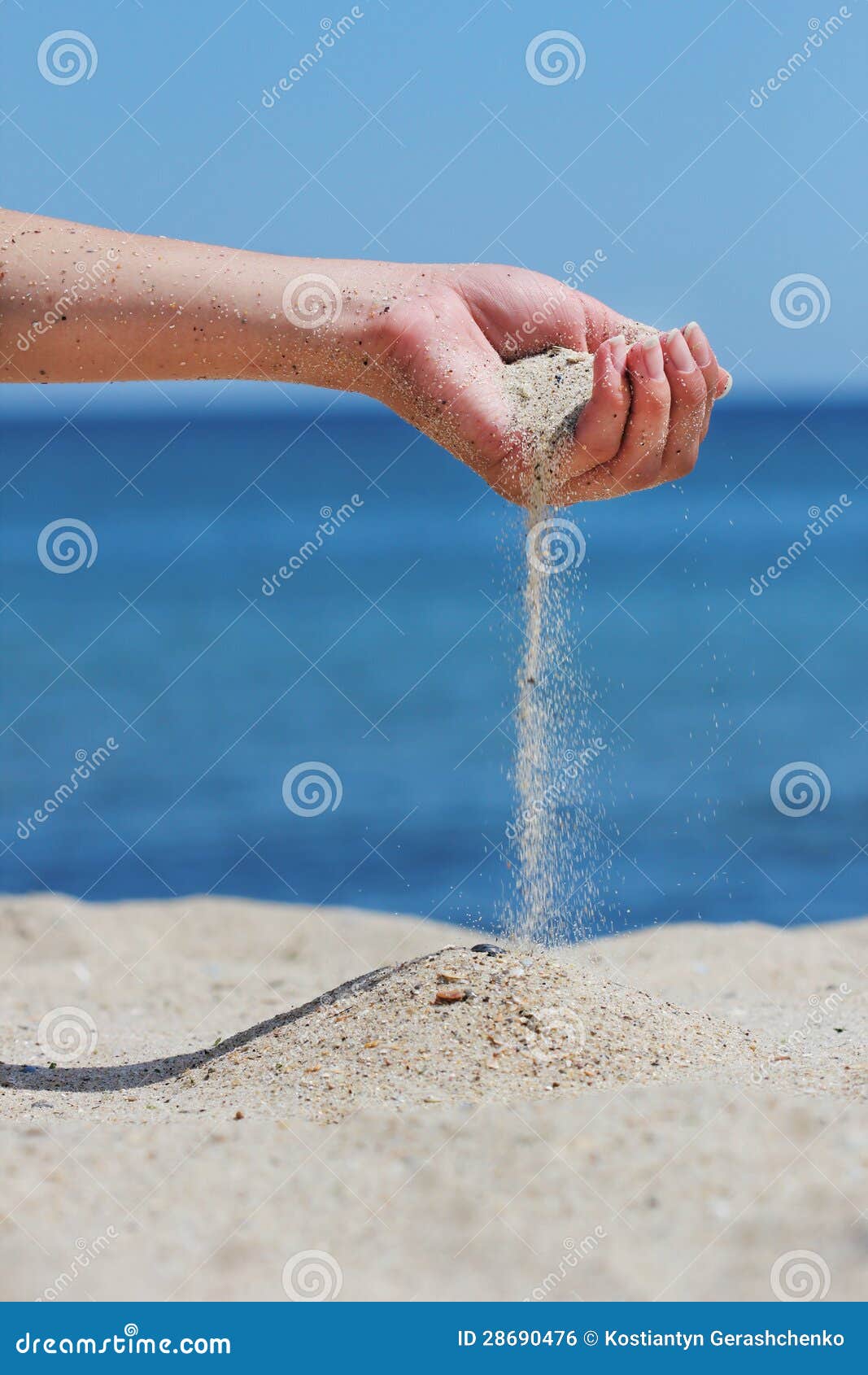 Hand throws sand stock photo. Image of hand, dreams, pours - 28690476