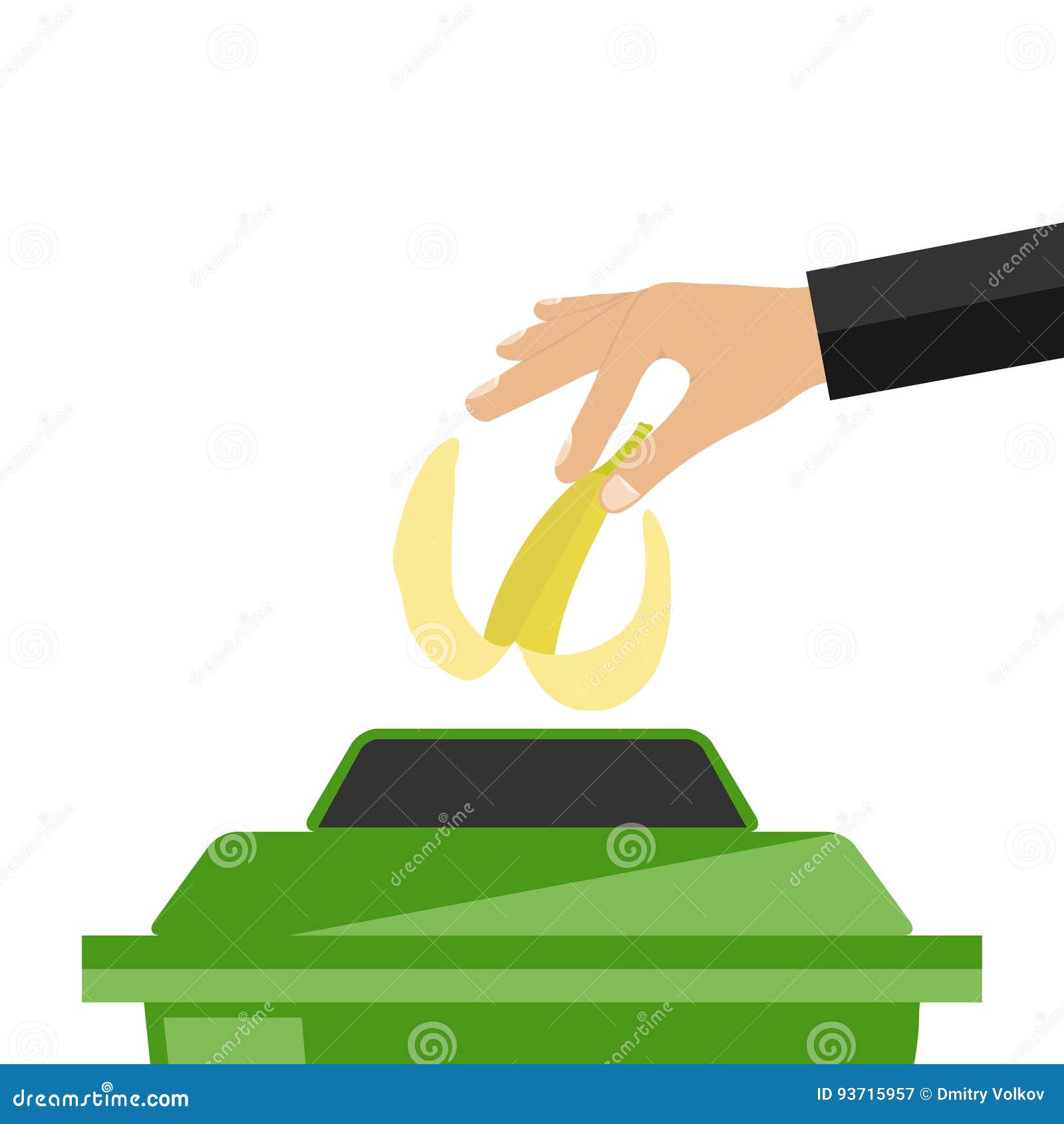 The Hand Throws Garbage Into The Garbage Can, Many Hands Throwing Out ...