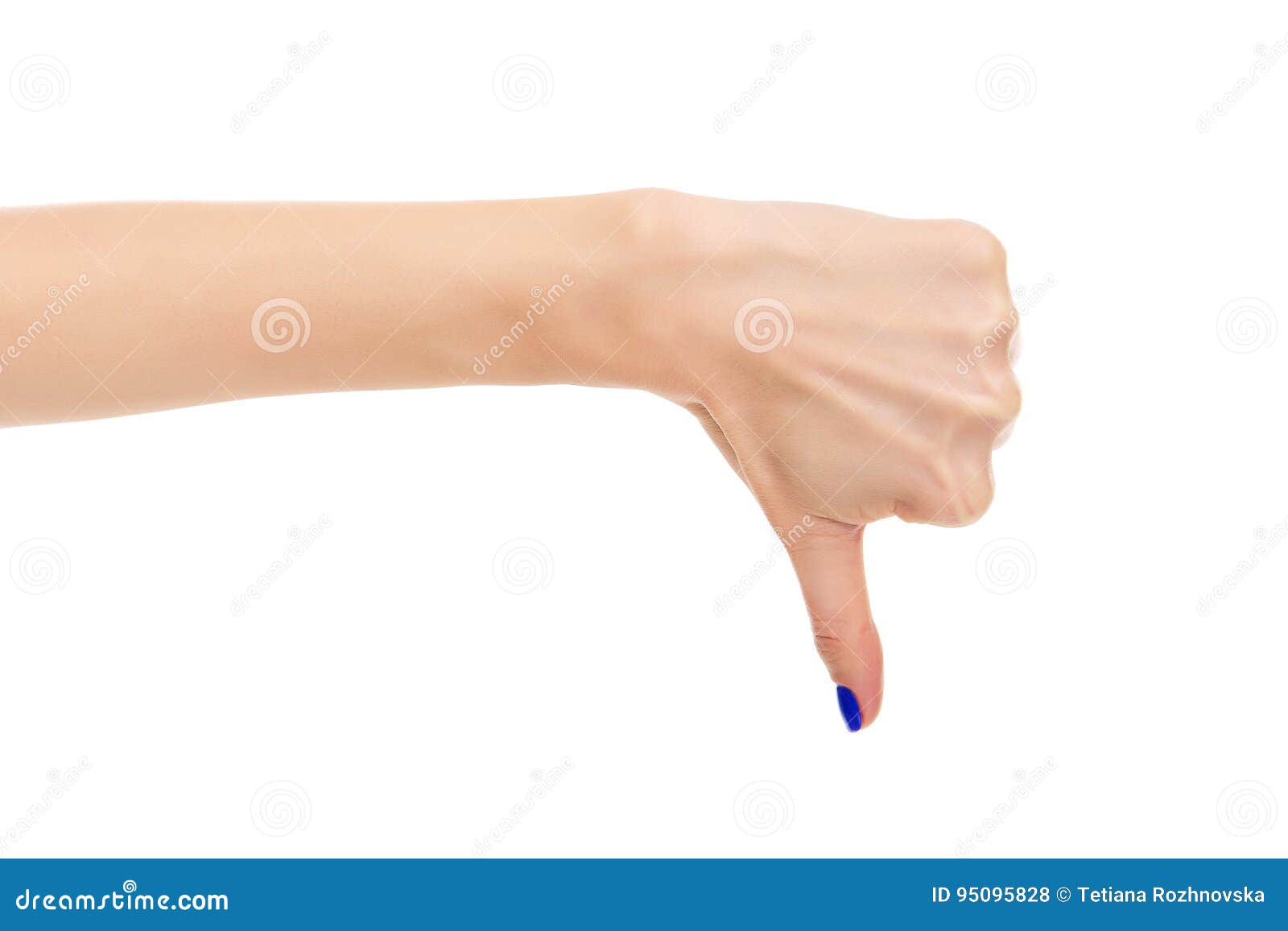 Hand thumb down. stock photo. Image of gesturing, conflict - 95095828
