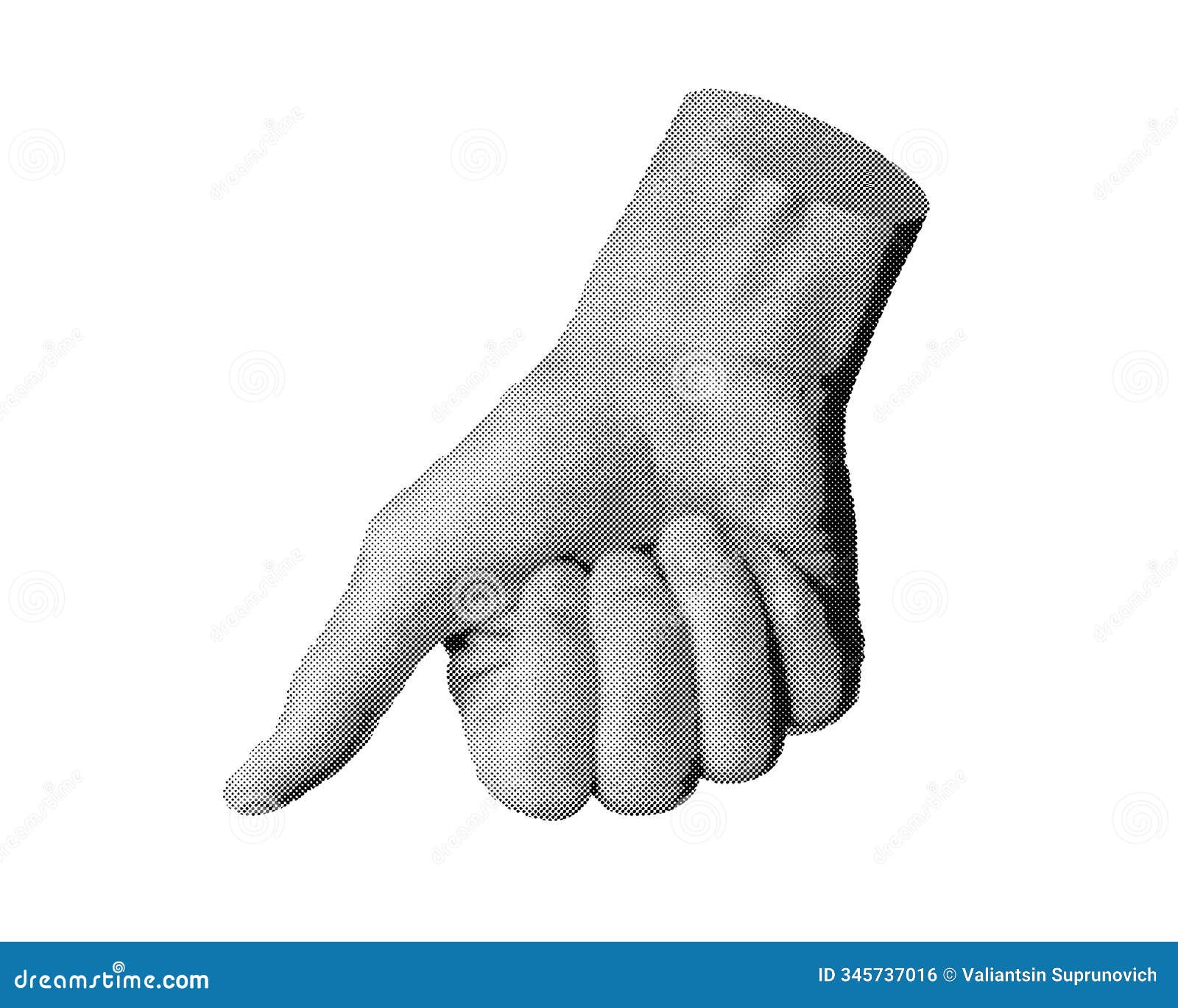 Hand with Thumb Pressing Down, Symbolizing Touch or Identification ...