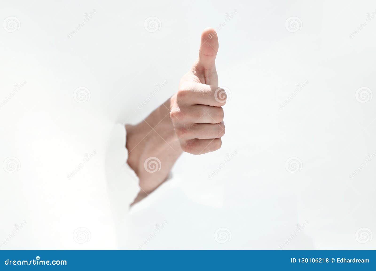 Hand with Thumb Up Gesture. Stock Photo - Image of good, concept: 130106218