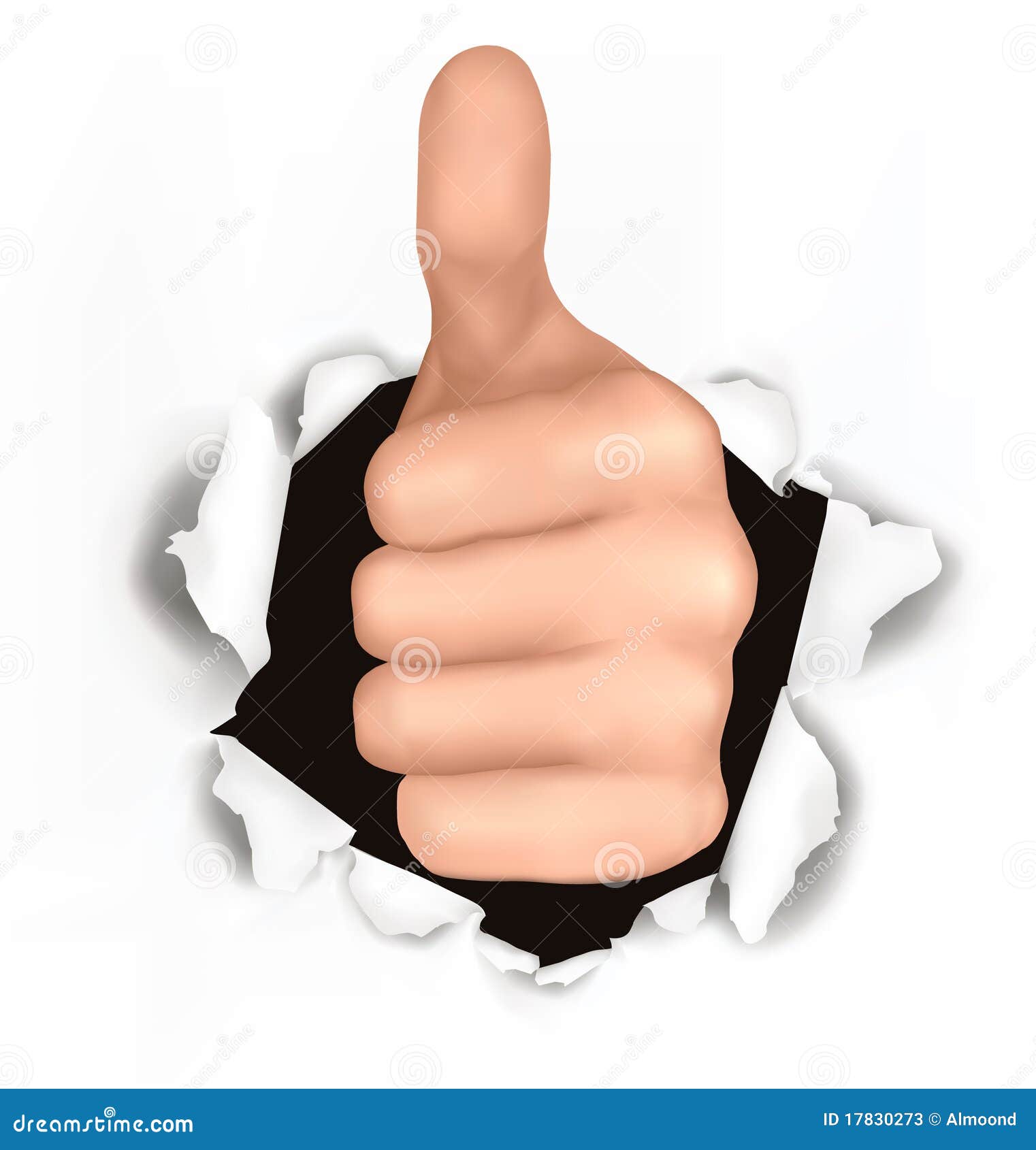 Thumb Up Paper Sign. Vector Illustration | CartoonDealer.com #50687644