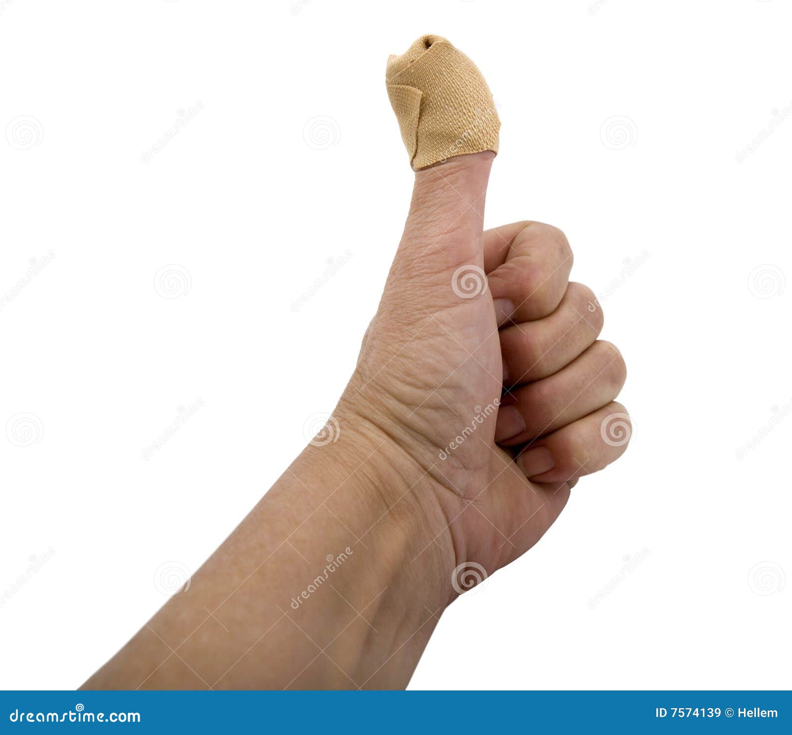 Hand Thumbs Plaster - Isolated Stock Image - Image of support ...