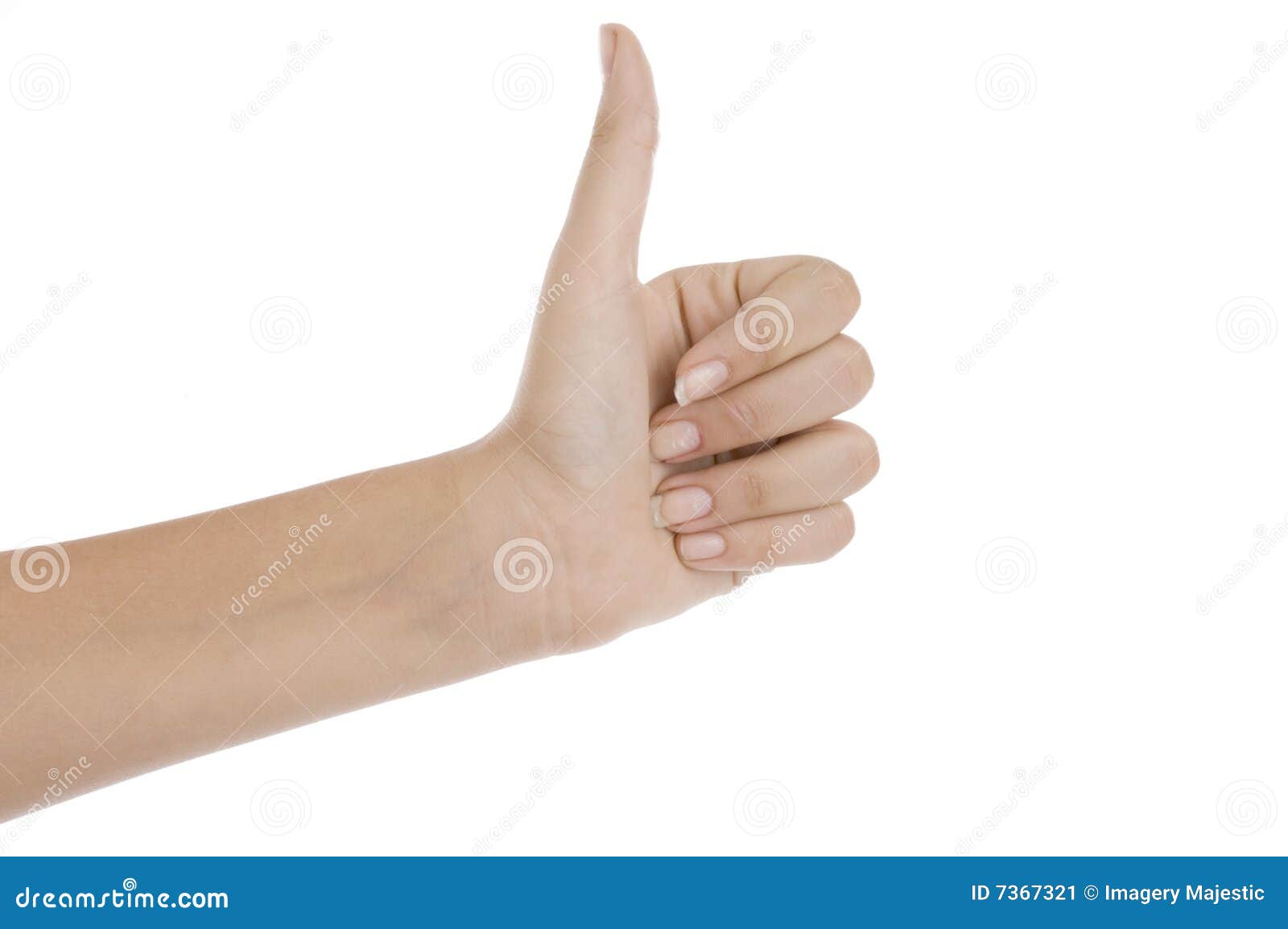 Hand with thumbs up stock image. Image of female, woman - 7367321