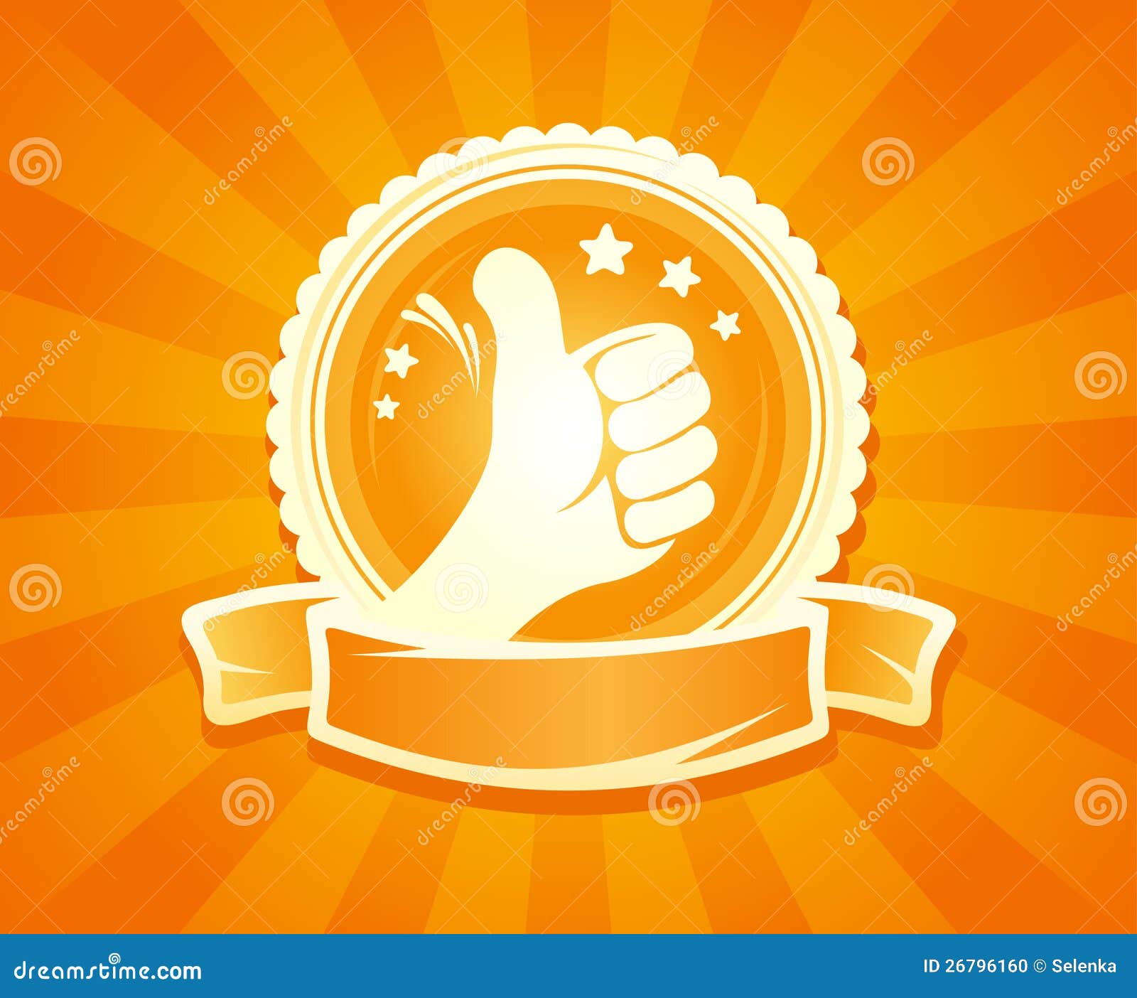 Hand Thumbs Up Sign Retro Vintage Woodcut Vector Illustration ...