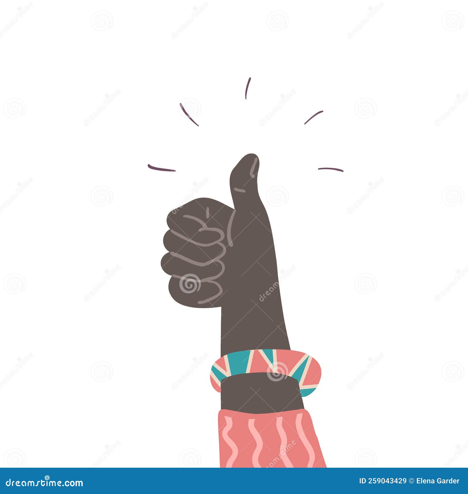 Hand with Thumbs Up. Good Feedback Stock Vector - Illustration of ...