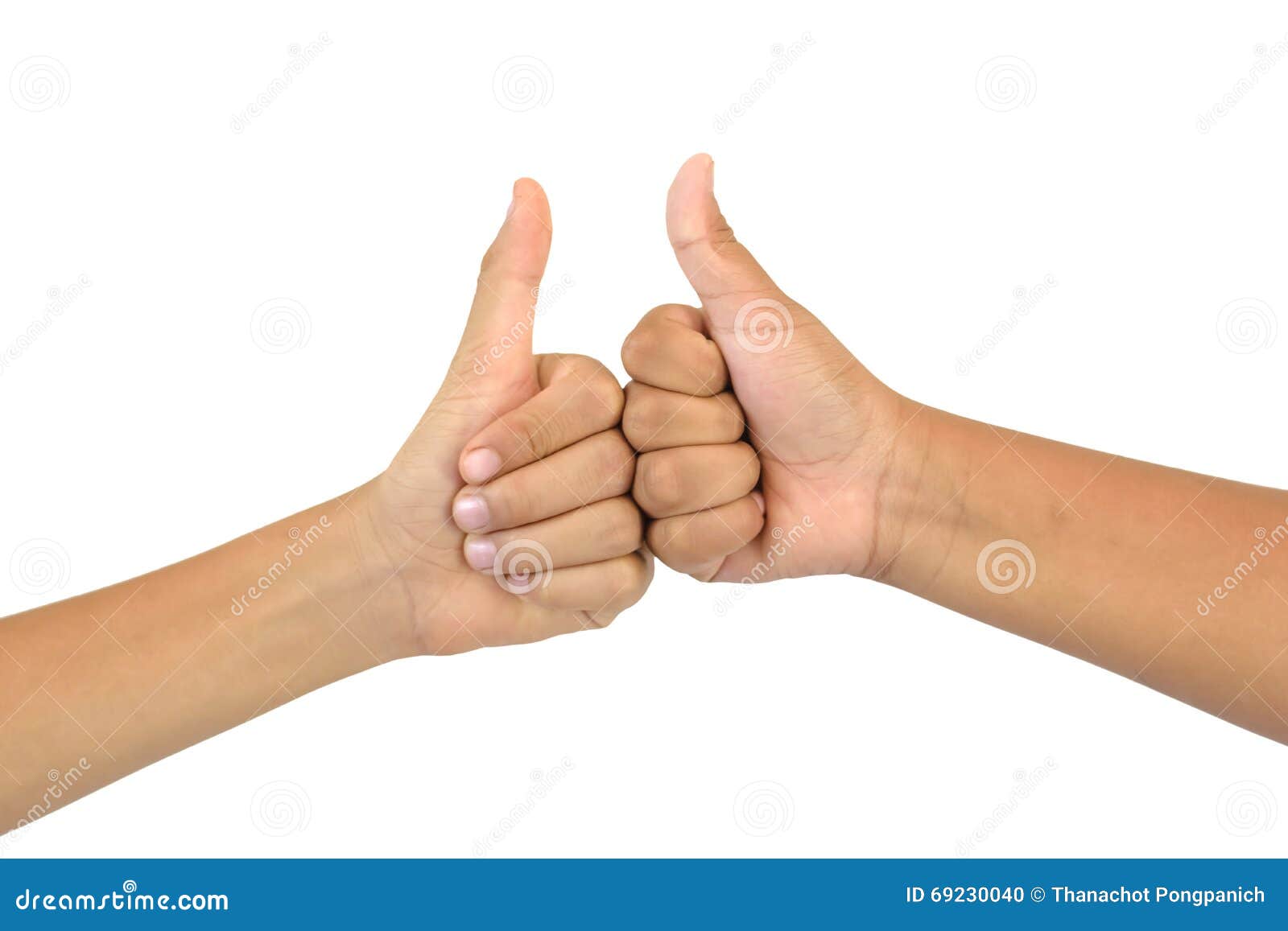 Hand with the Thump Up Isolated Stock Photo - Image of approval, body ...