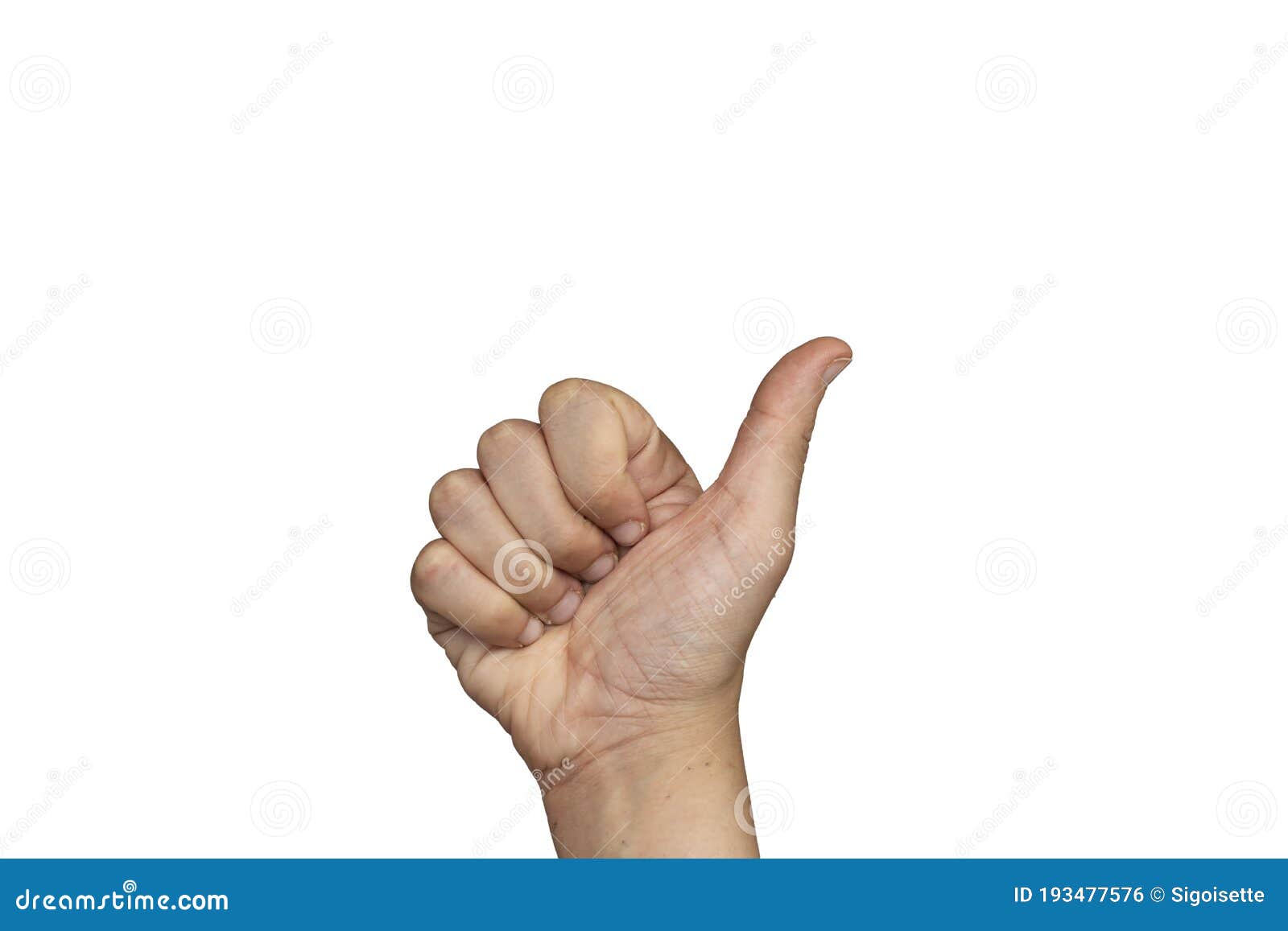 Hand Thump Up Sign Isolated on White Background Stock Photo - Image of ...