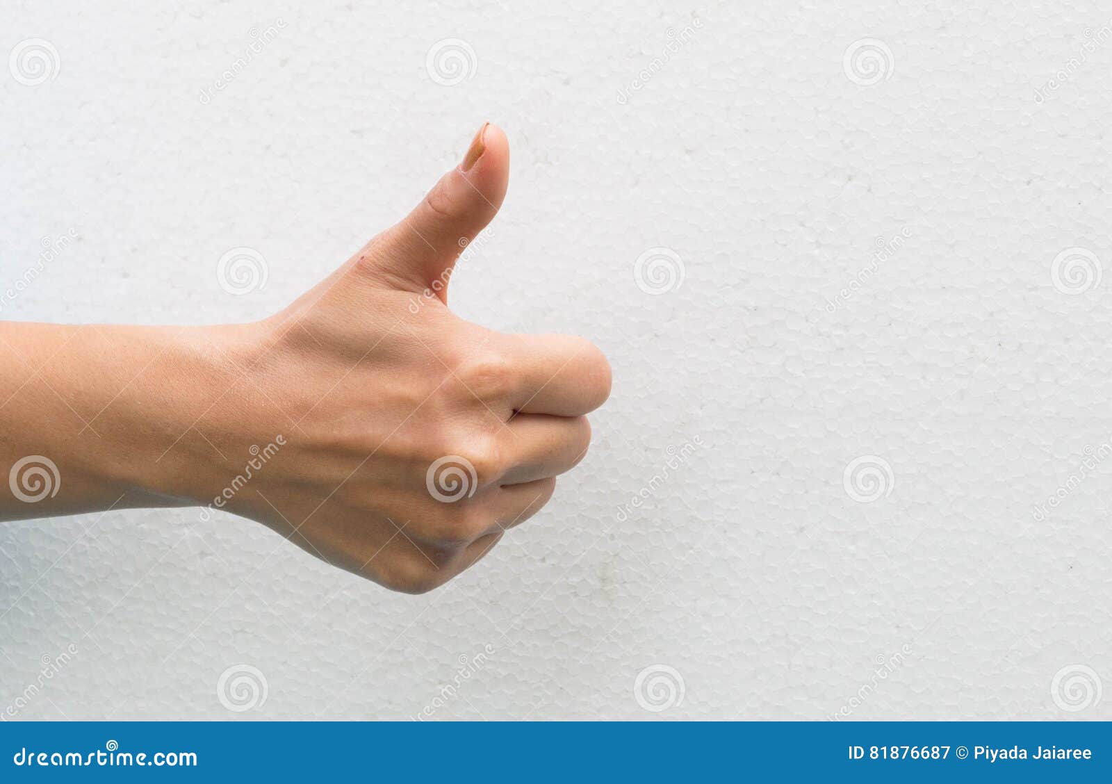 Hand Thump Up Sign On White Background Stock Photography ...