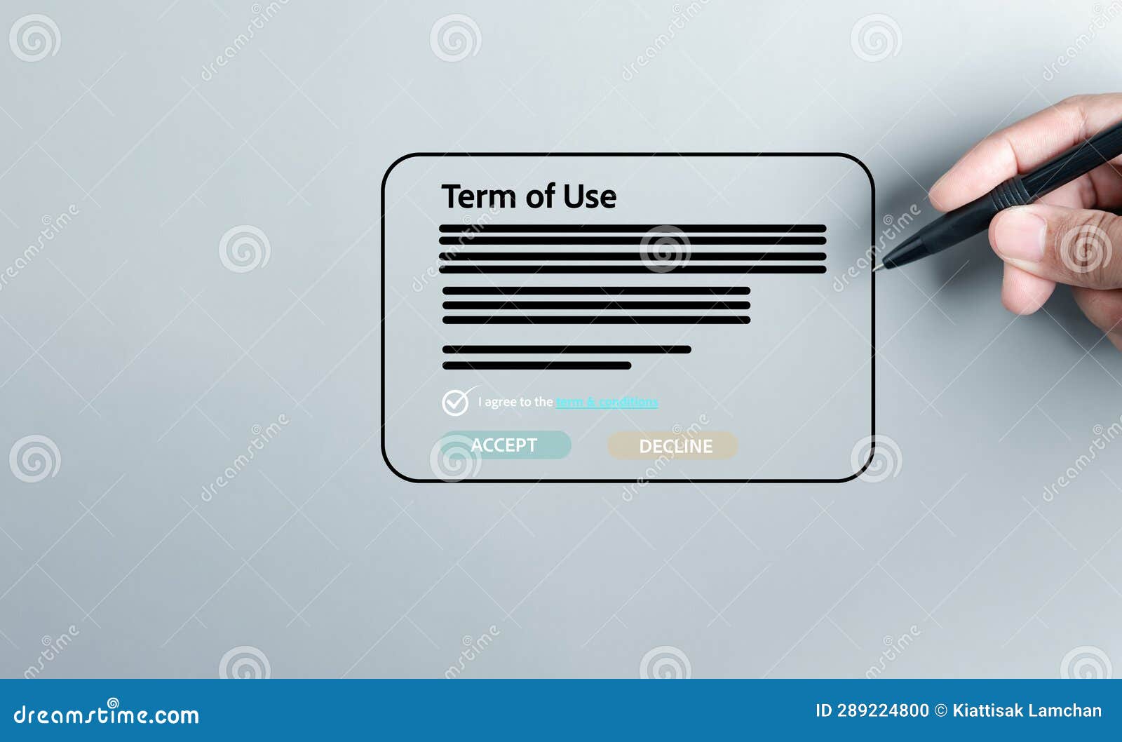 Hand Tick Or Check Mark To Select Smile Face With Five Stars On Blue ...