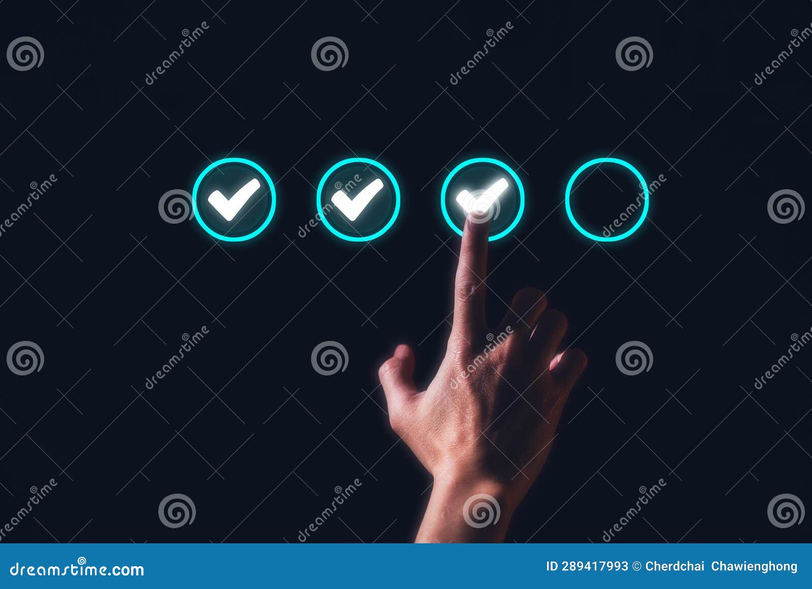 Hand Tick Correct Sign Mark in Checkbox Quality Document Control ...